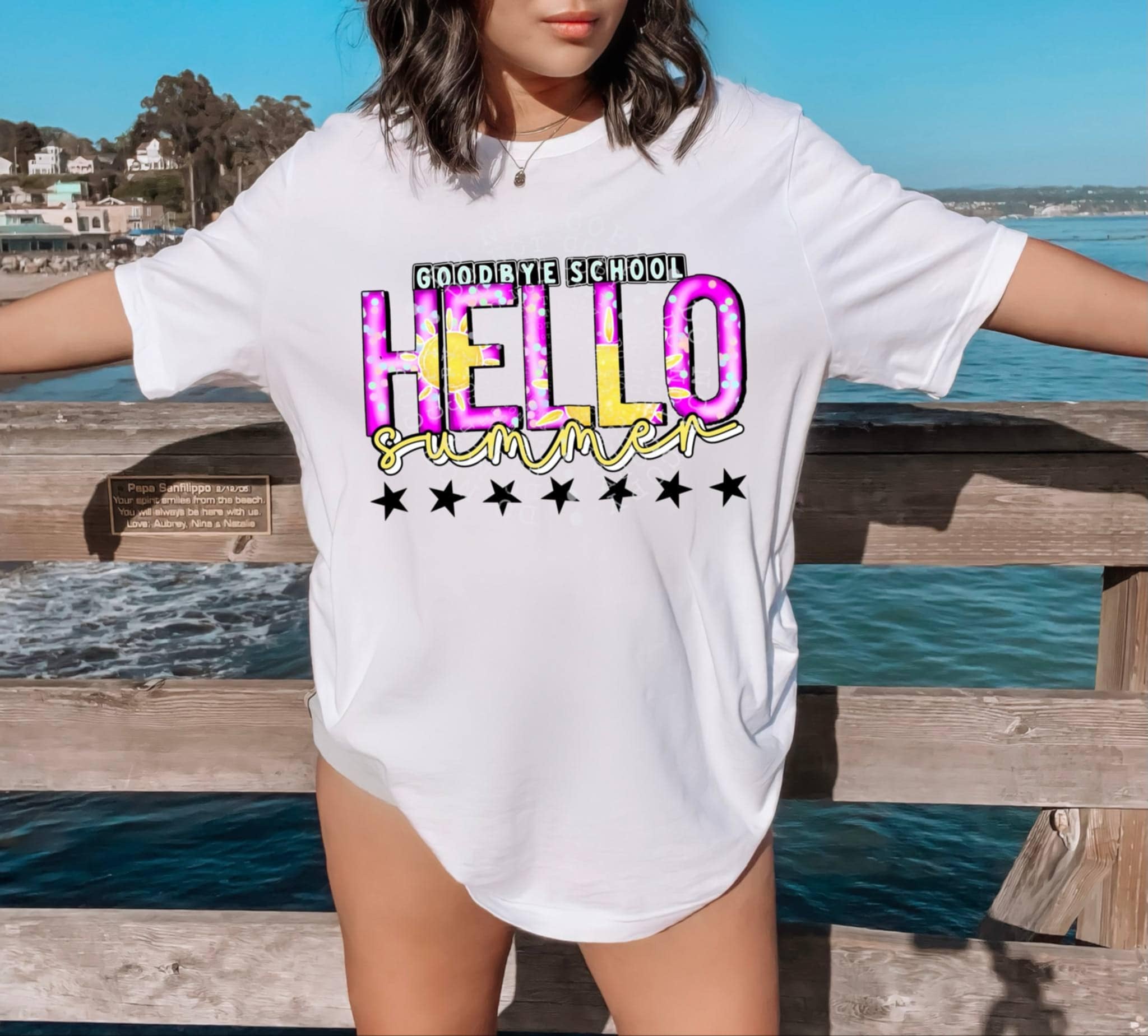 Goodbye school hello summer 99936 DTF transfer – Mud & Grace Transfers