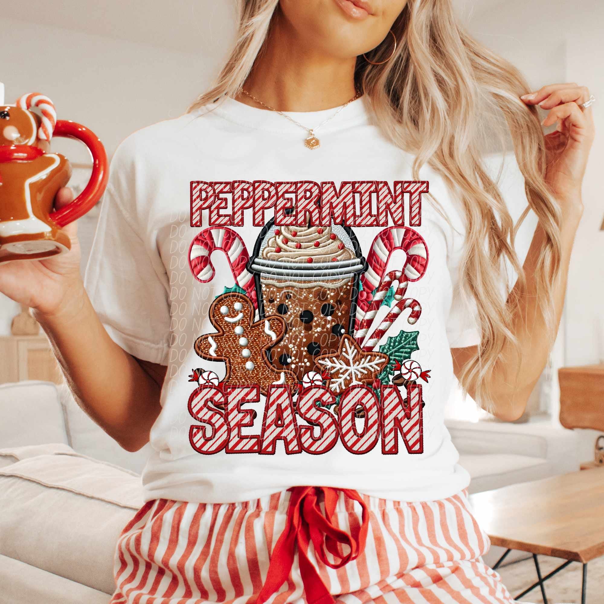 Peppermint season (CITY) 62052 DTF transfer – Mud & Grace Transfers