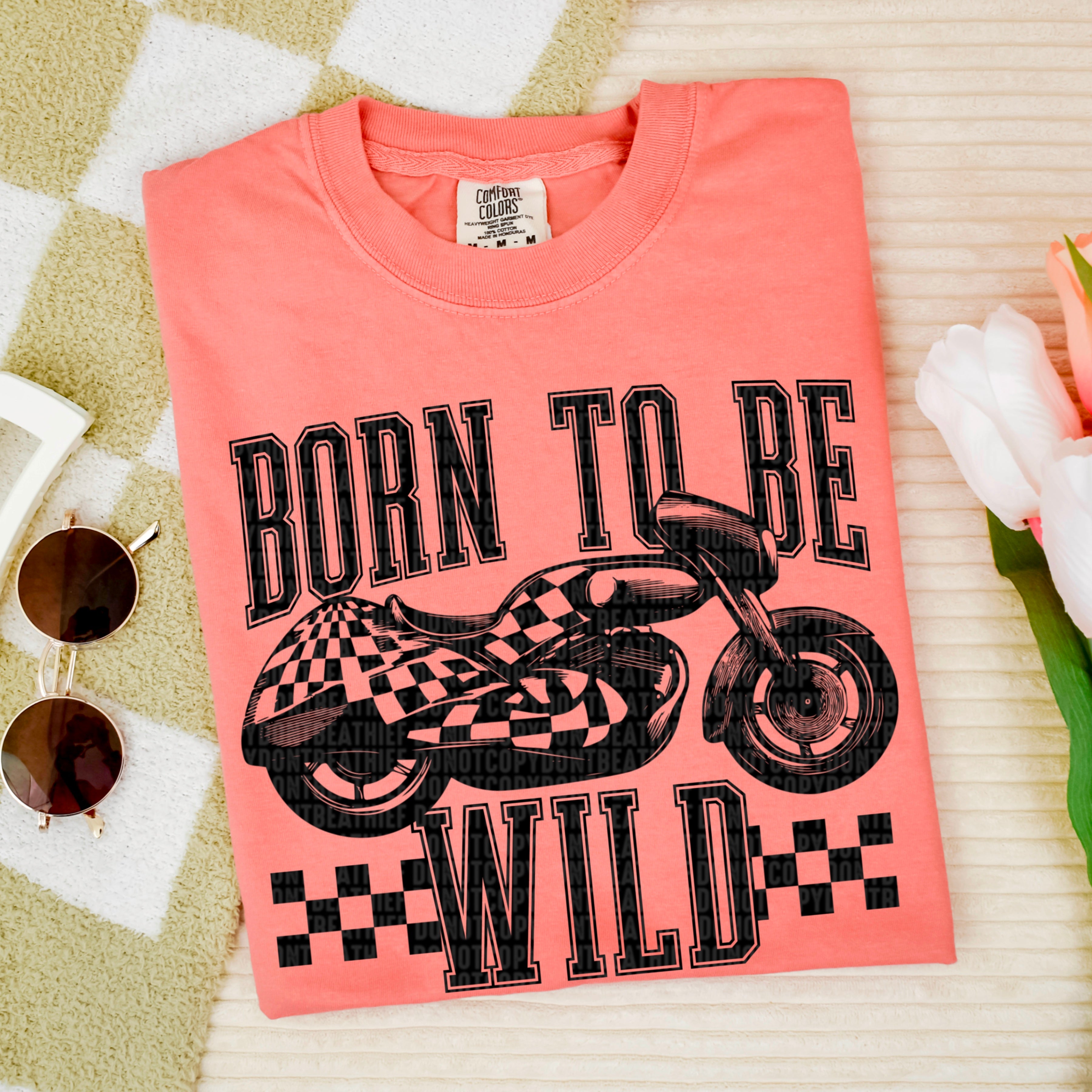 Born to be wild motorcycle 95595 DTF transfer – Mud & Grace Transfers