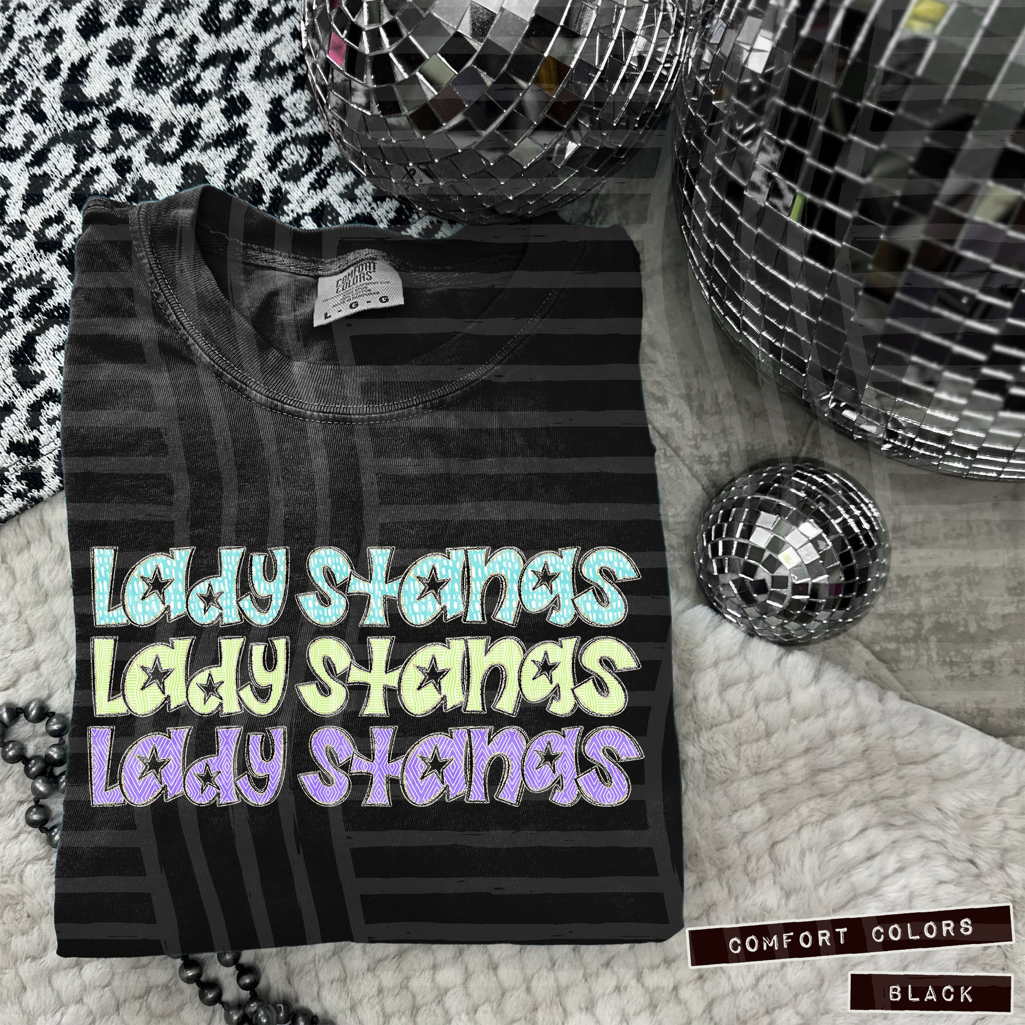 Lady Stangs Pastel Star Stacked (Caplinger) 101628 DTF transfer – Mud ...