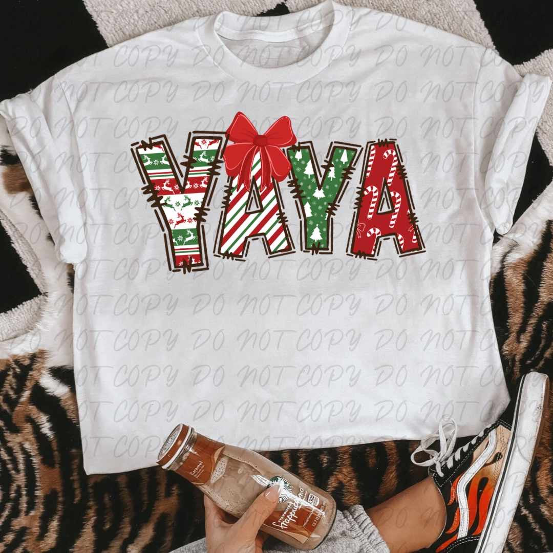 Yaya wrapping paper font (VINTAGE) 64166 DTF transfer – Mud & Grace ...