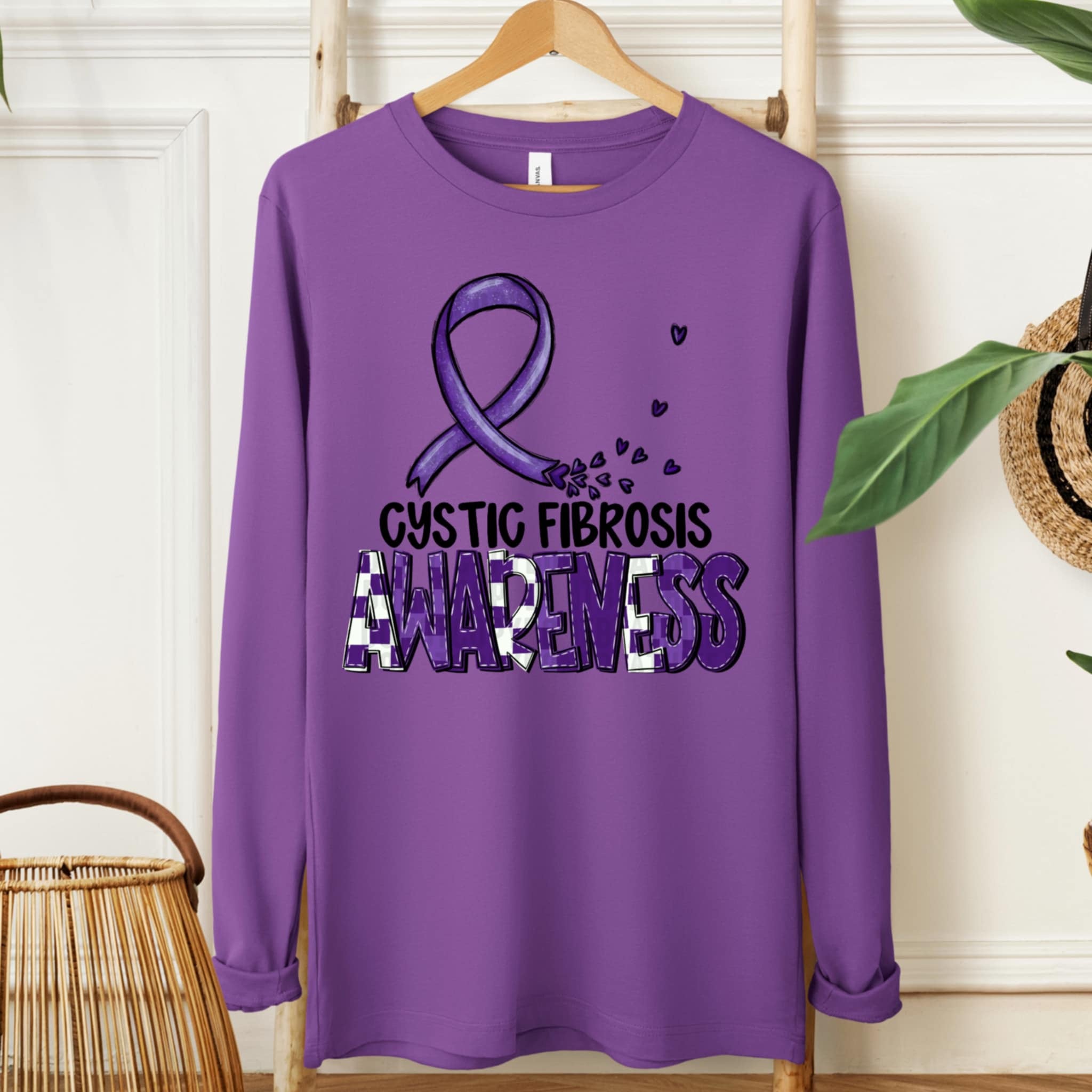 Cystic fibrosis awareness ribbon (SDD) 107687 DTF transfe – Mud & Grace ...