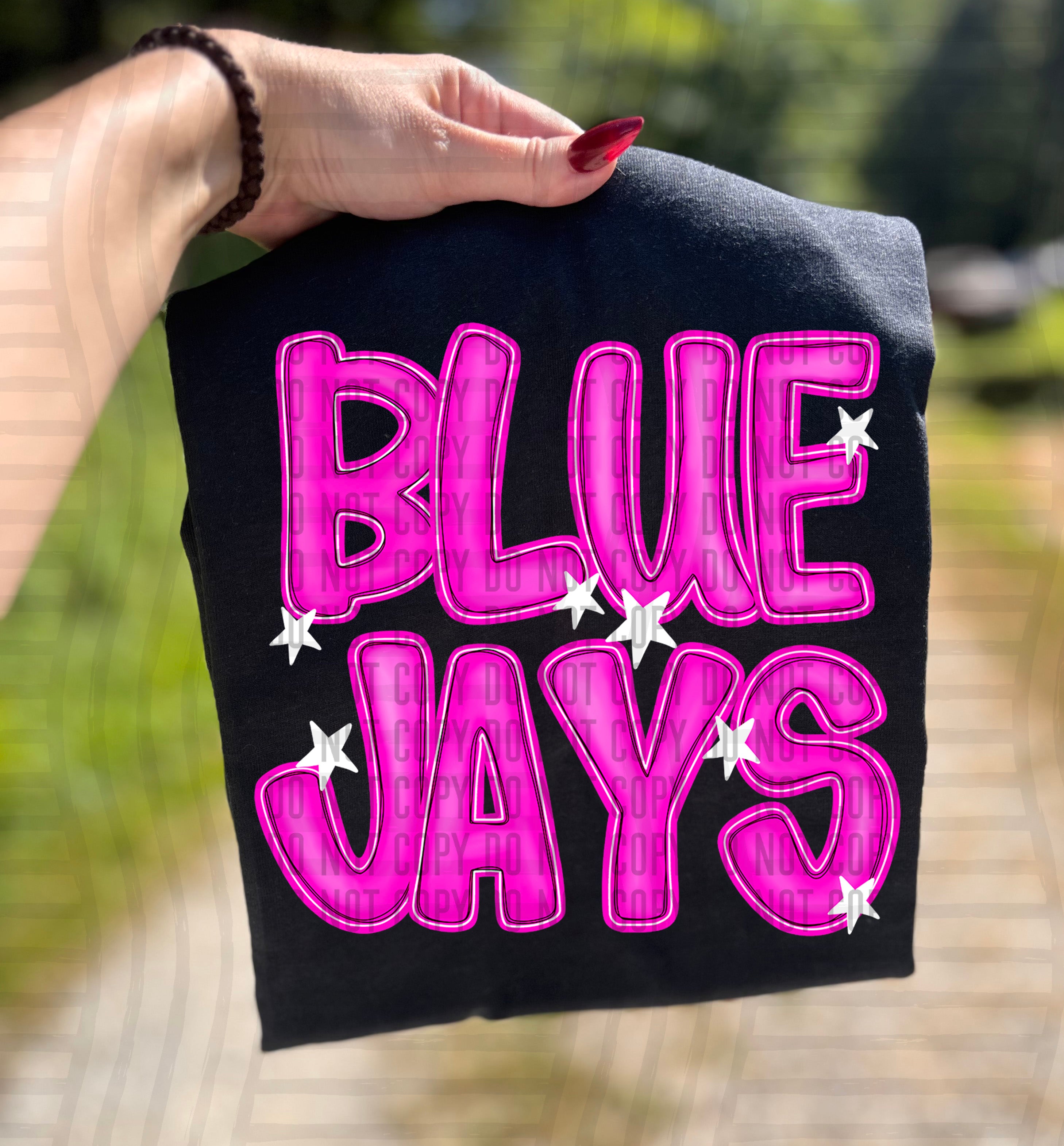 Blue Jays Pink And Preppy Split 112856 DTF transfer – Mud & Grace Transfers