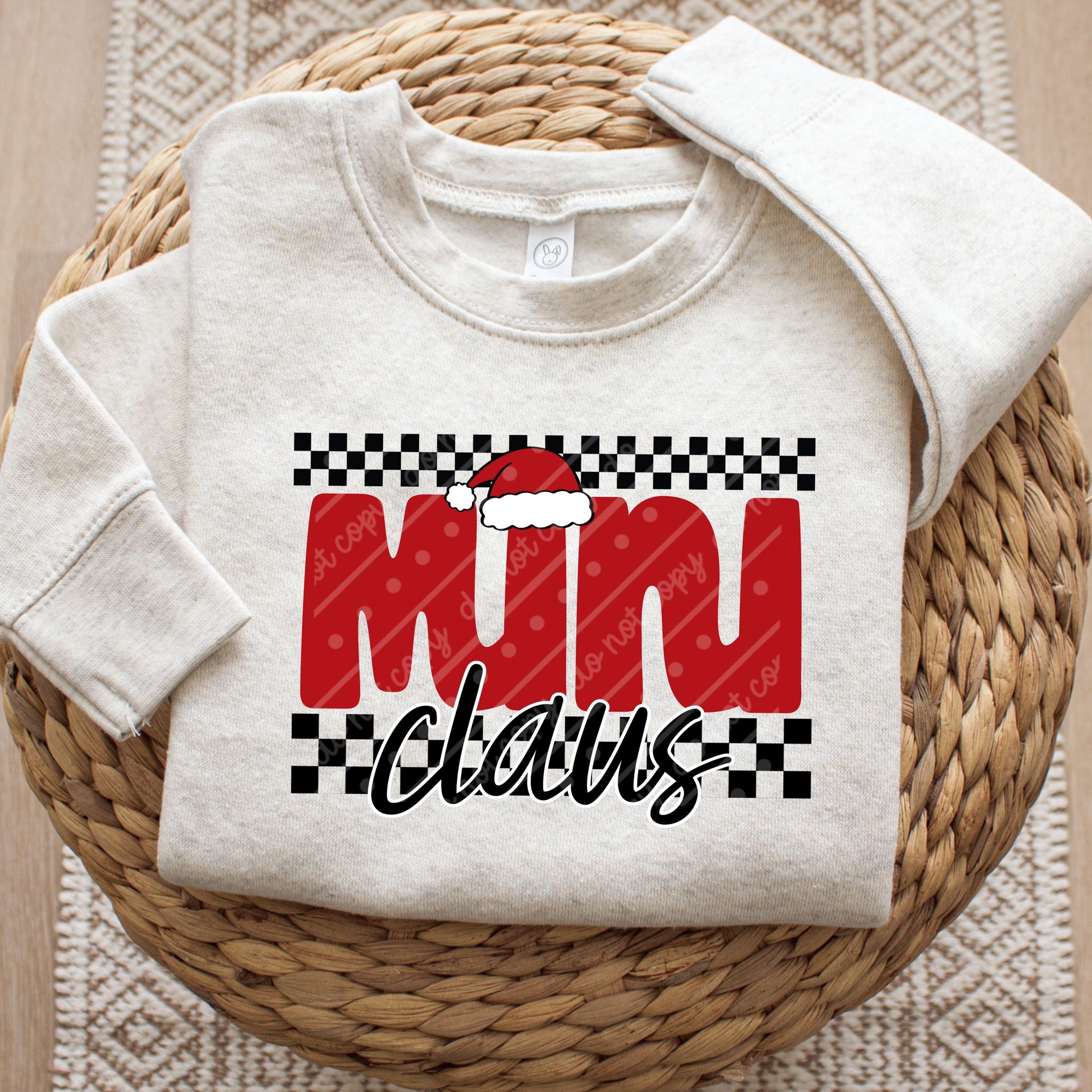 Mini claus (scarlow) DTF transfer – Mud & Grace Transfers