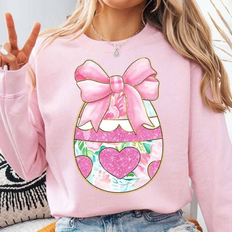 Cute easter egg 80222 DTF transfer – Mud & Grace Transfers