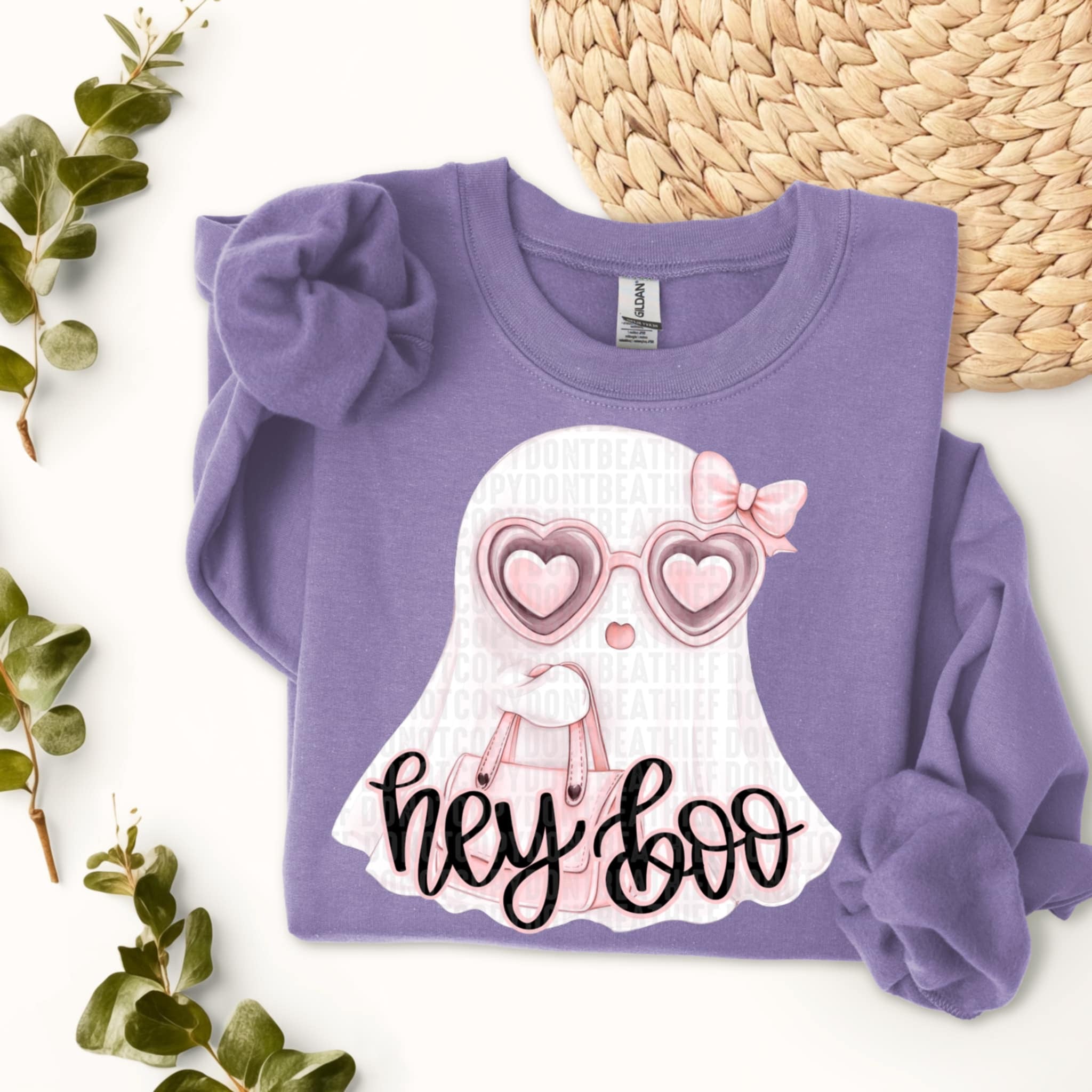 Hey Boo SDD DTF transferi – Mud & Grace Transfers