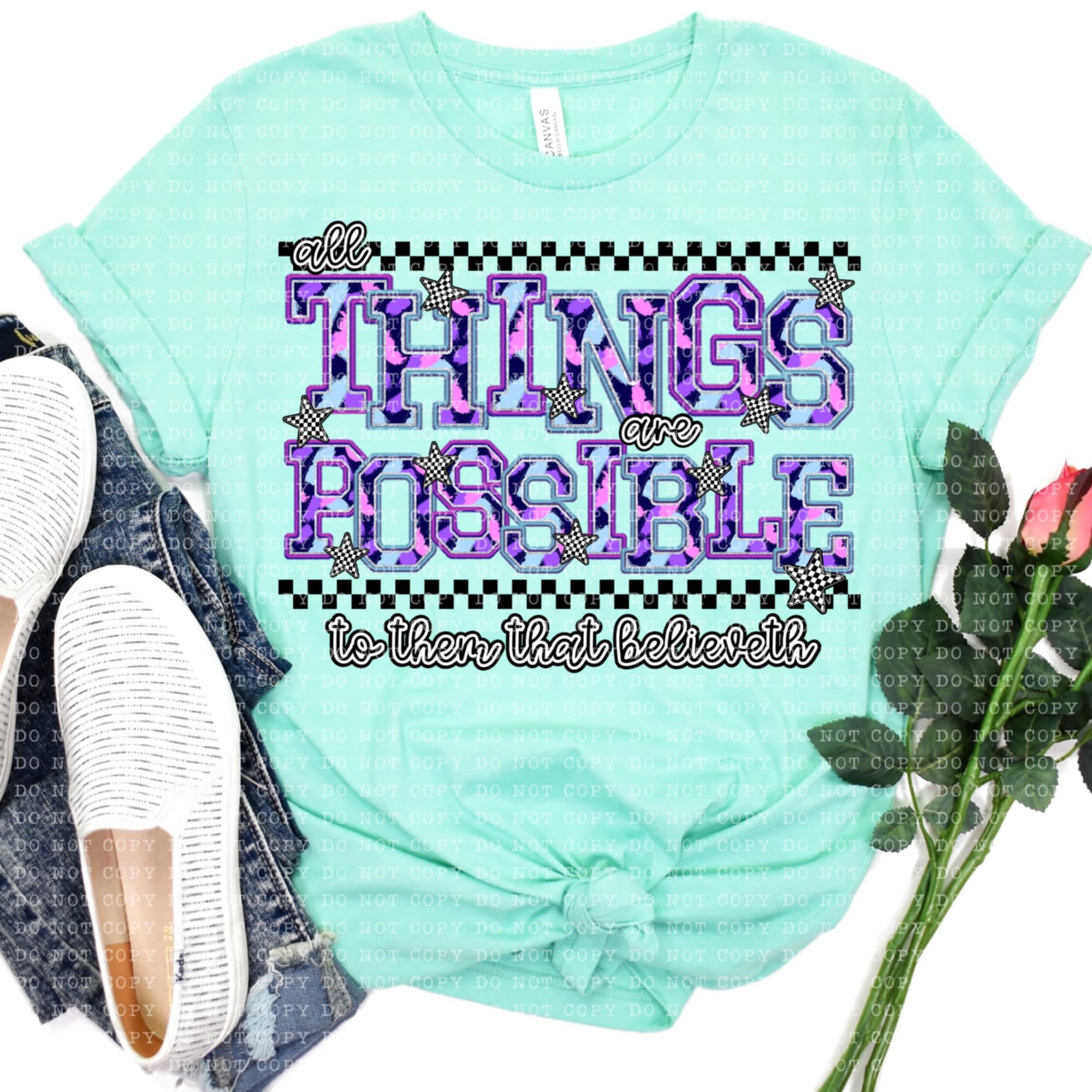 All things are possible to them that believeth (ECHT) 93901 DTF transf ...