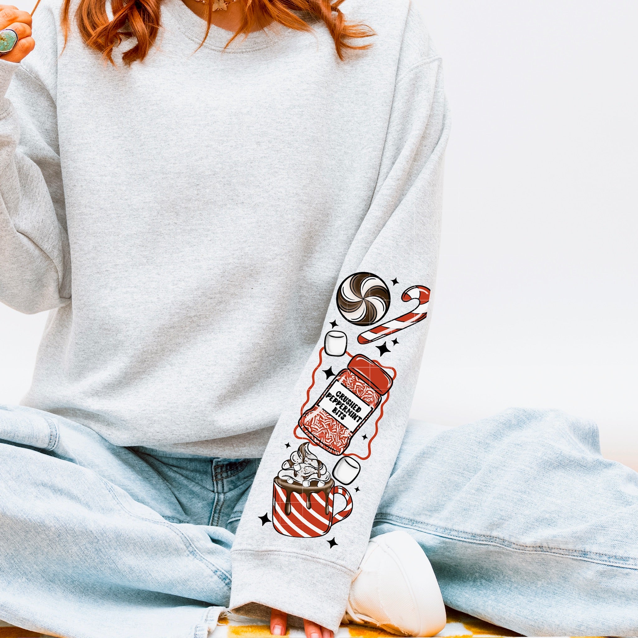 Peppermint Season SLEEVE (CSC) DTF Transfer – Mud & Grace Transfers