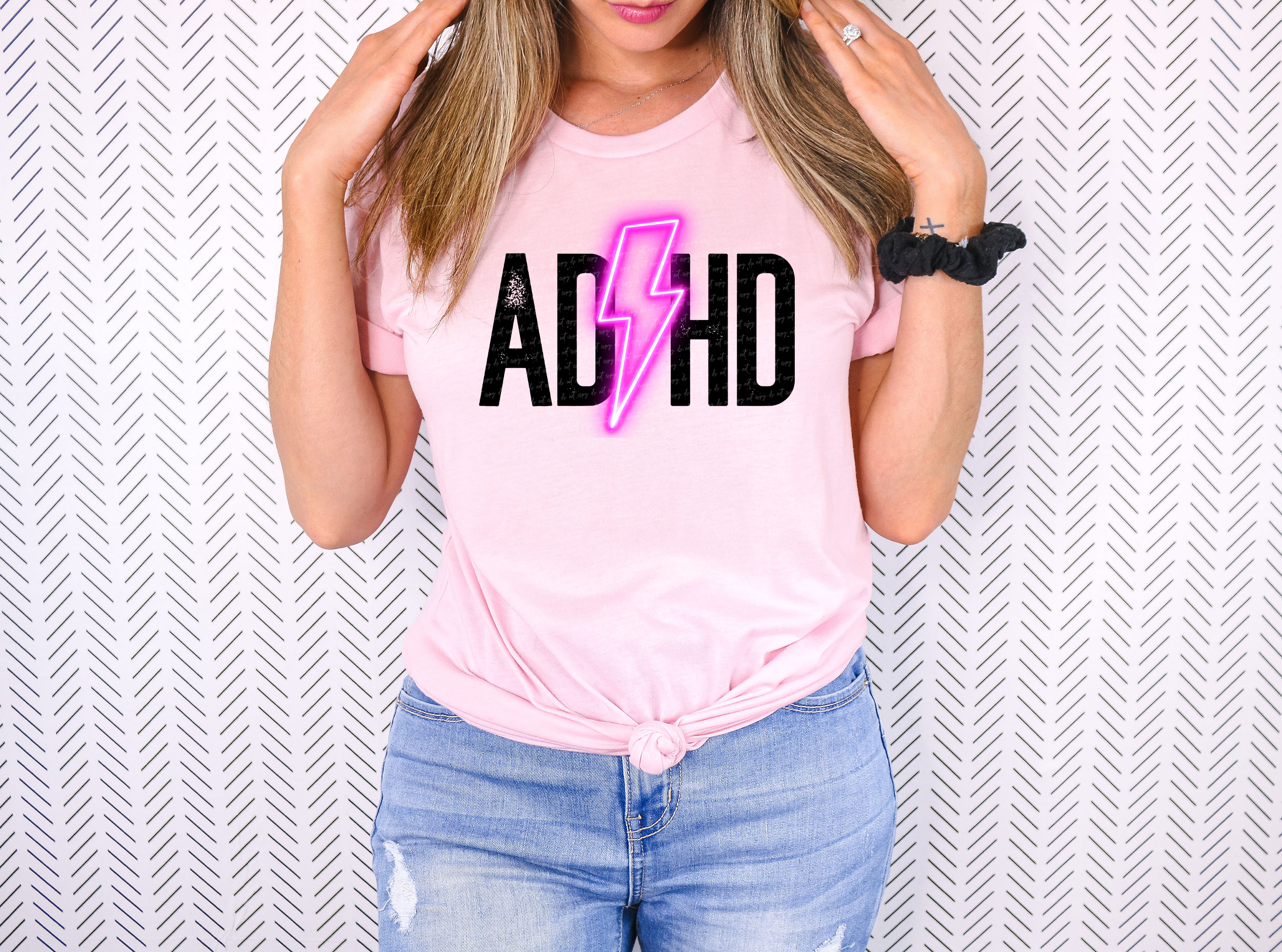 ADHD bright purple lightning bolt 115193 DTF Transfer – Mud & Grace ...