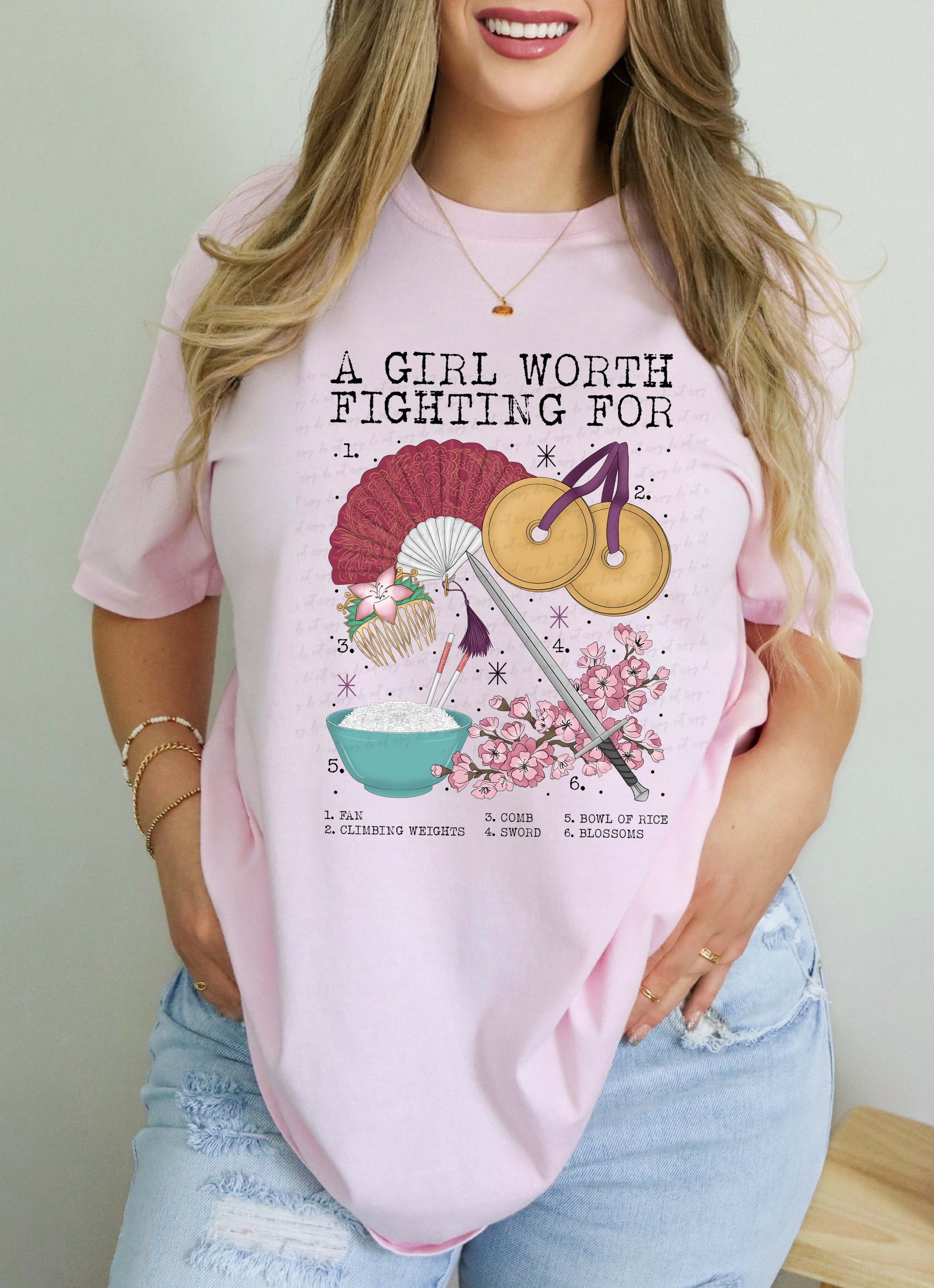 A Girl Worth Fighting For Chart 115192 DTF Transfer – Mud & Grace Transfers