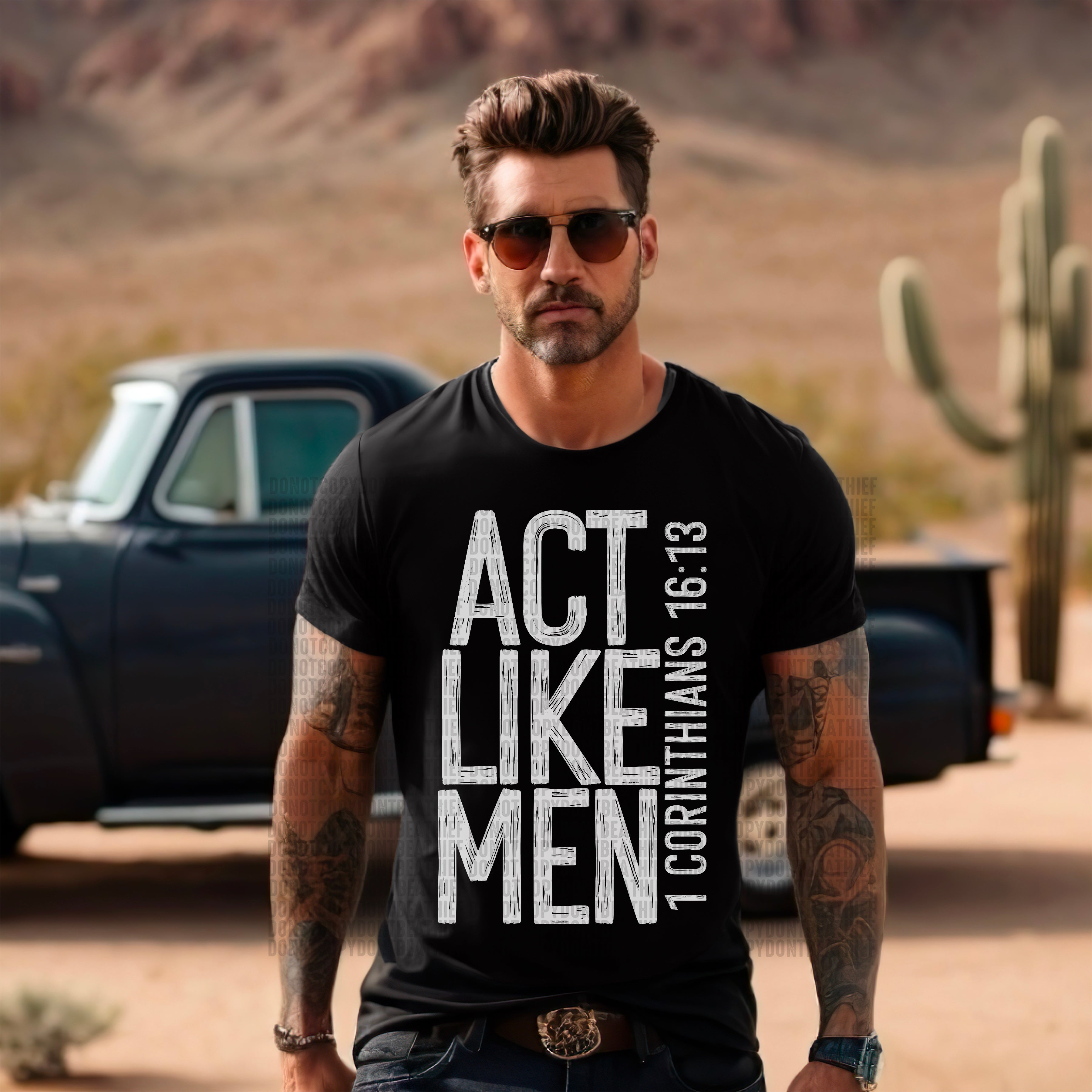 Act Like Men *White (SDD) 72279 DTF Transfer – Mud & Grace Transfers