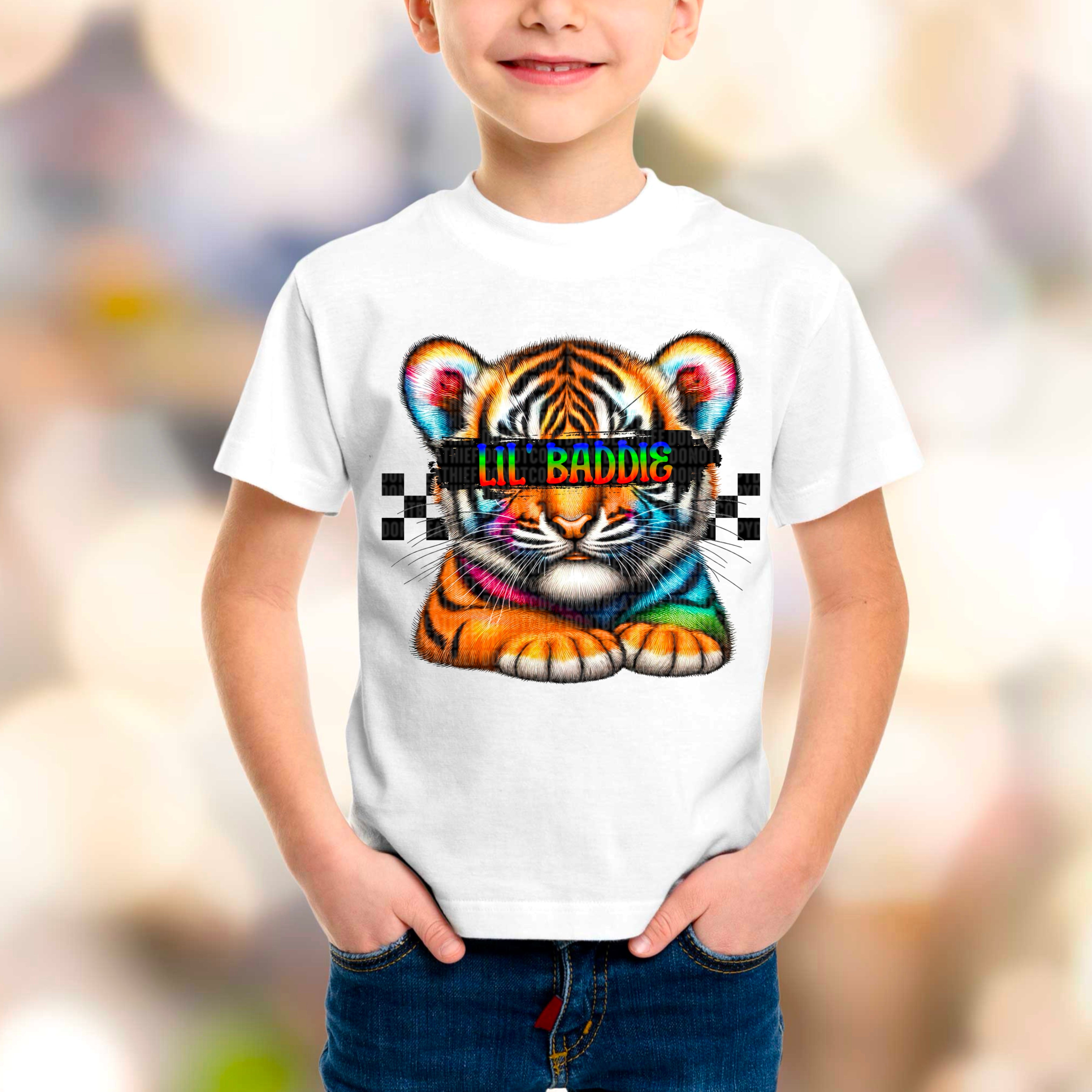 Lil baddie Tiger BOY 93844 DTF transfer – Mud & Grace Transfers