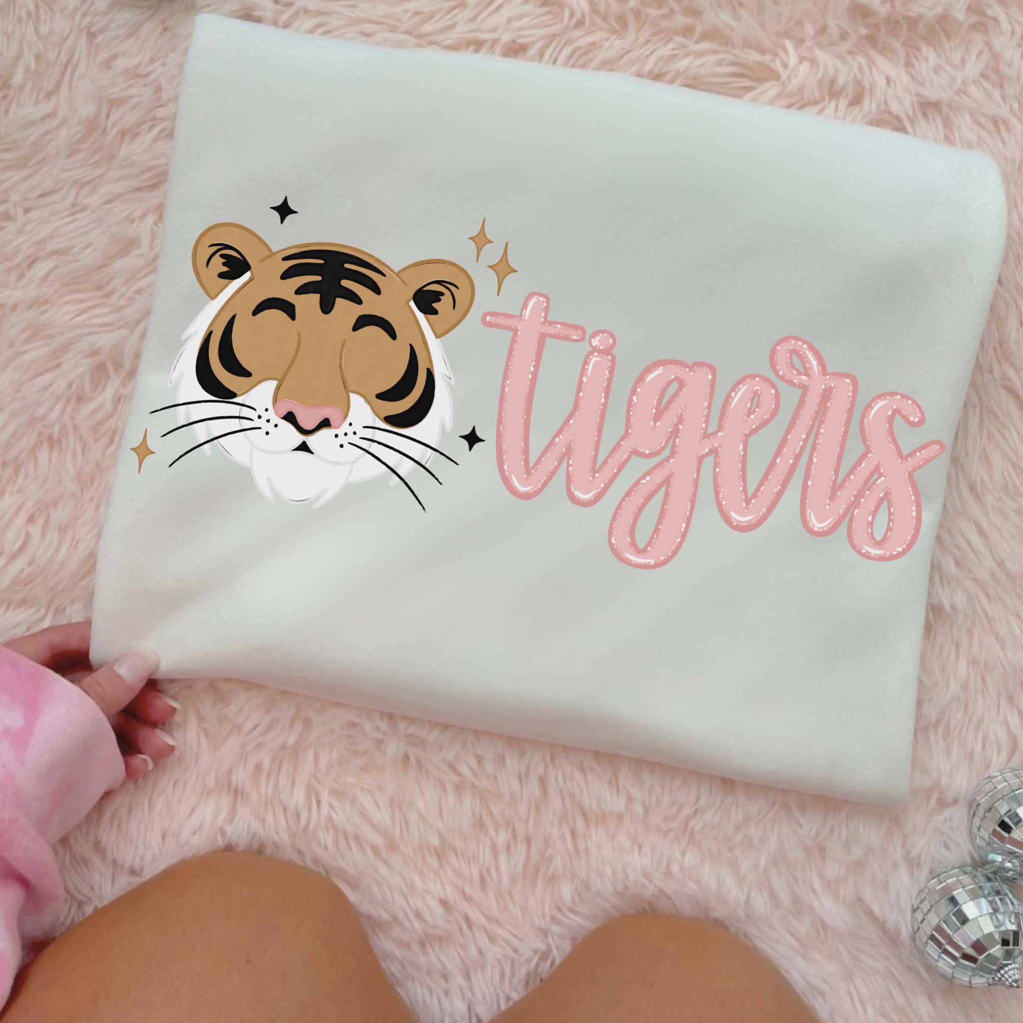 Tigers Pink cursive (CMD) DTF transfer – Mud & Grace Transfers