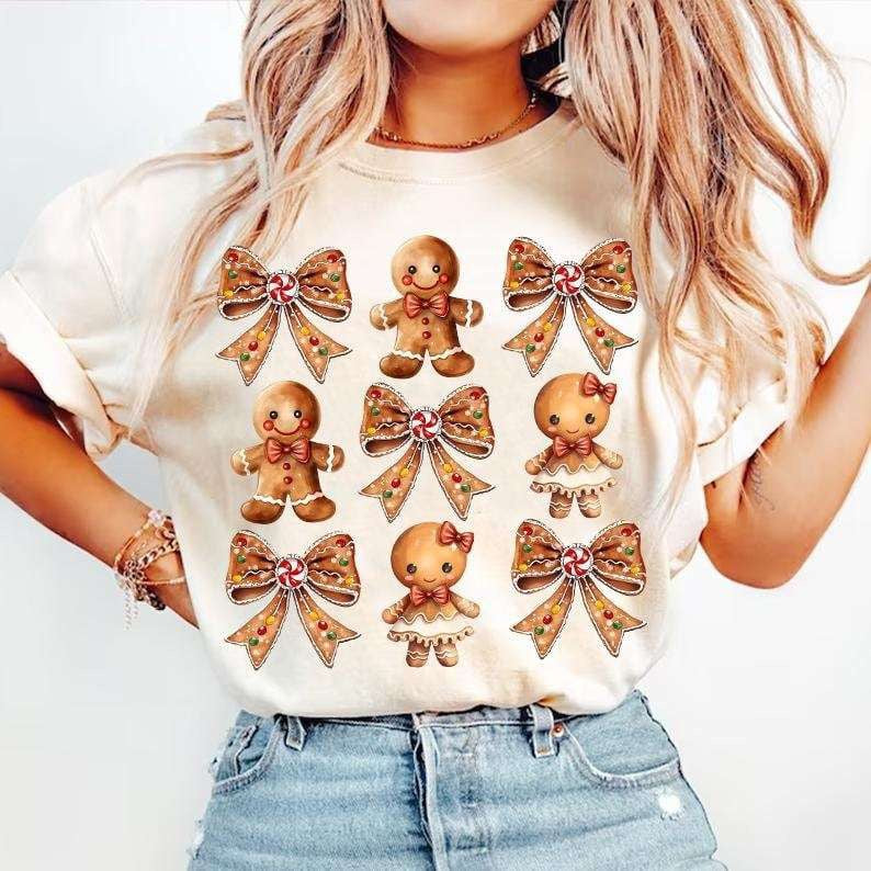 Gingerbread man collage 64940 DTF transfer – Mud & Grace Transfers