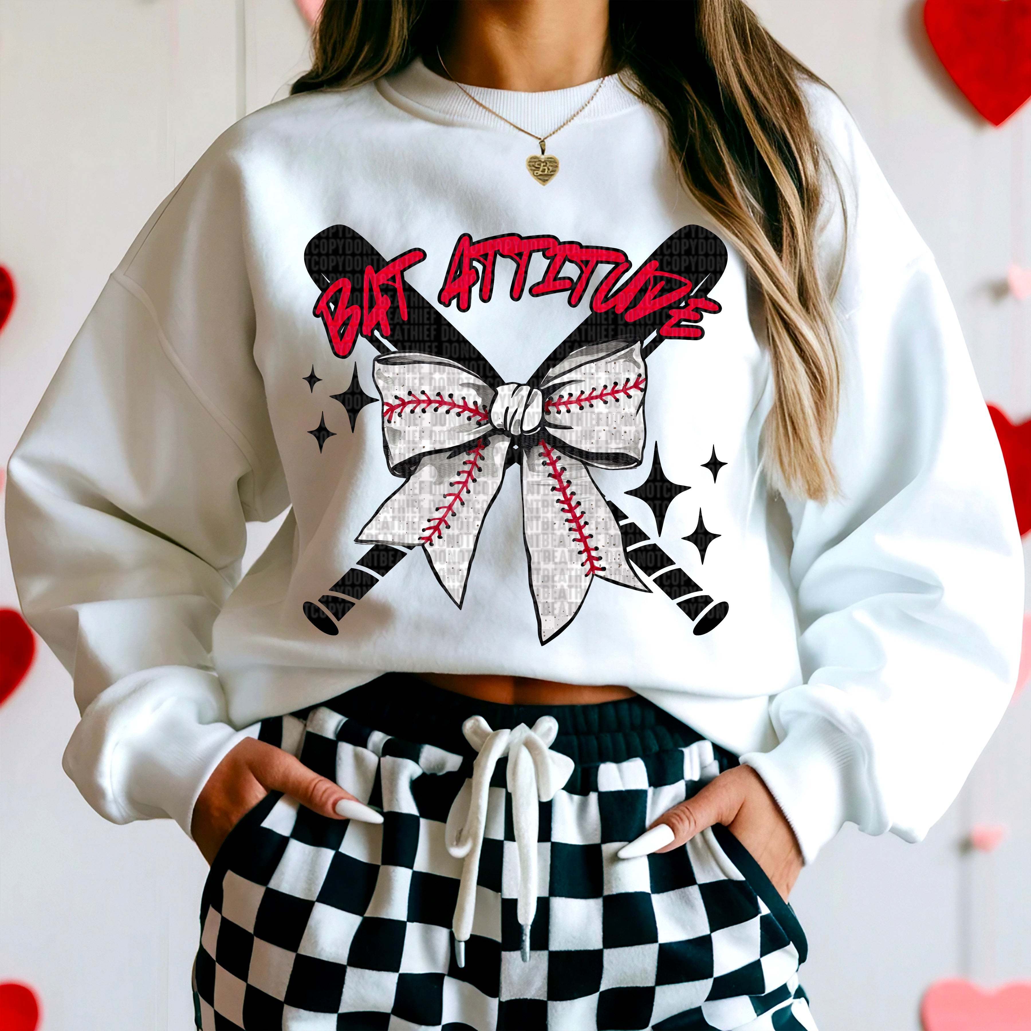 Bat attitude baseball black bats 90470 DTF transfer – Mud & Grace Transfers