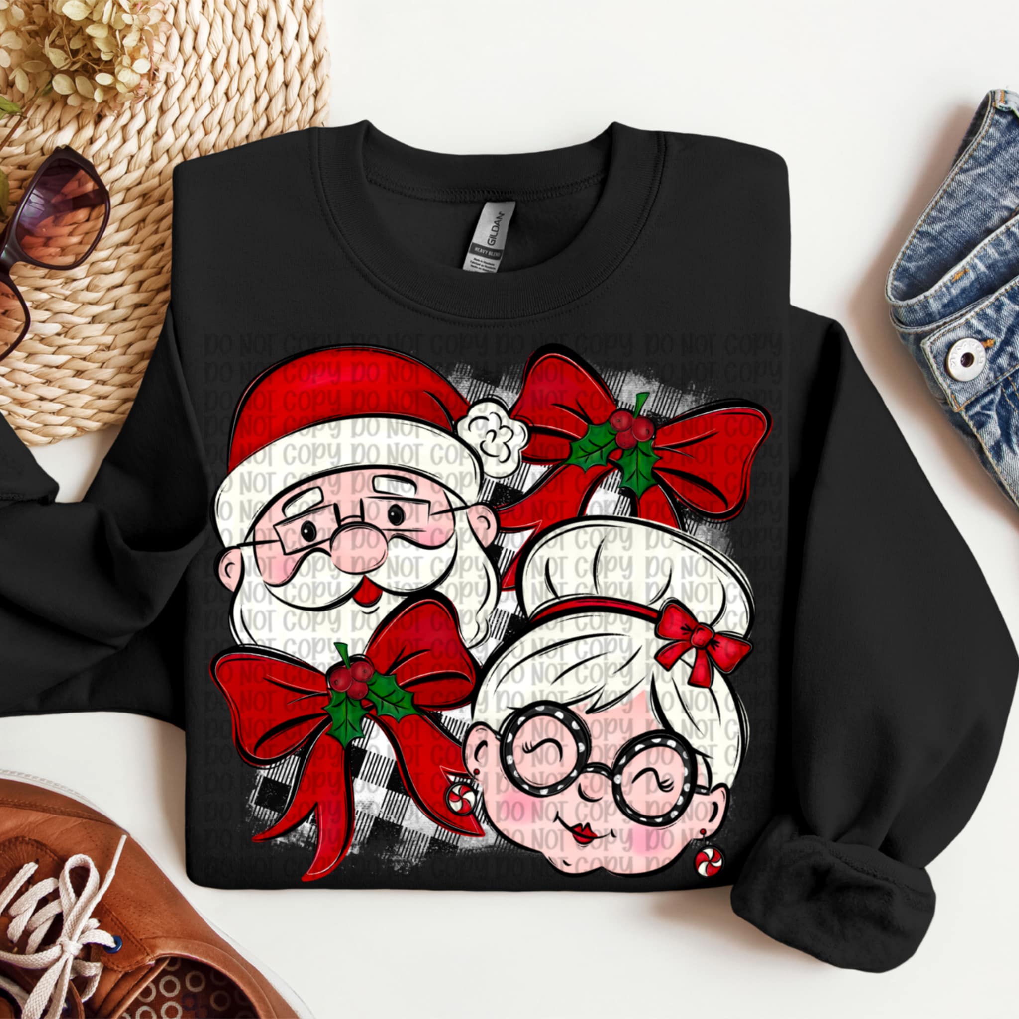 Santa and Mrs Claus (VP) DTF transfer – Mud & Grace Transfers