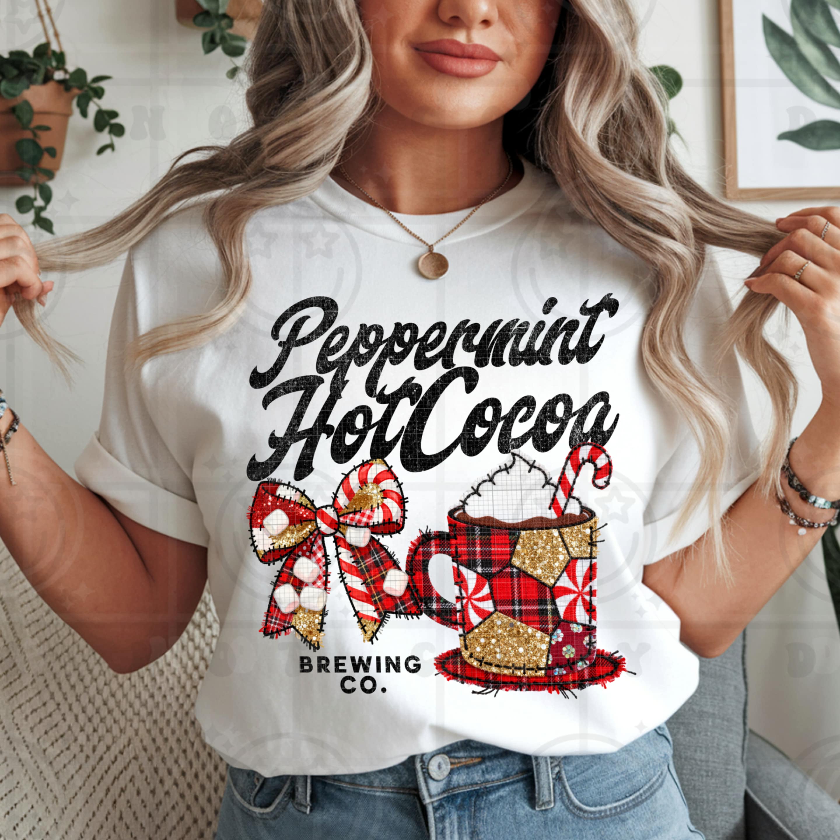 Peppermint Cocoa (HW) DTF Transfer – Mud & Grace Transfers