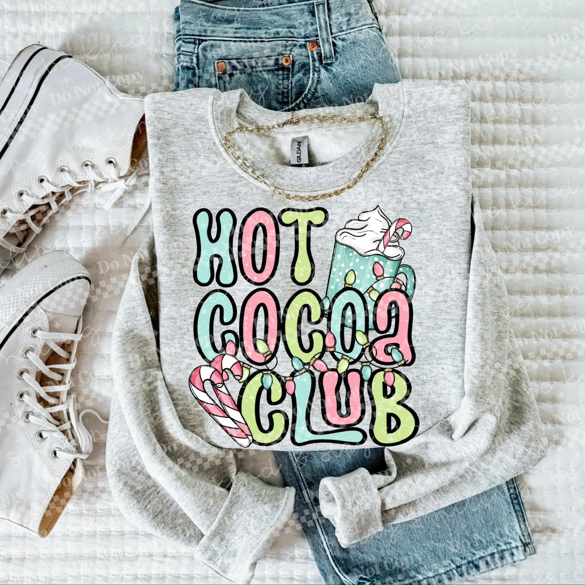 Hot cocoa club bright colors (CMLD) DTF TRANSFER – Mud & Grace Transfers