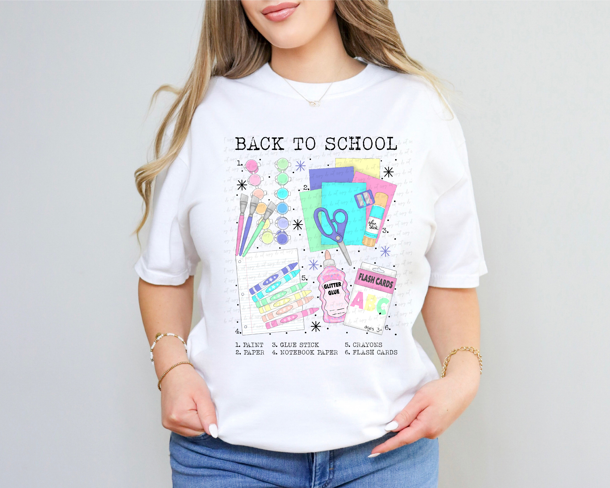 Back To School Chart 115545 DTF transfer – Mud & Grace Transfers