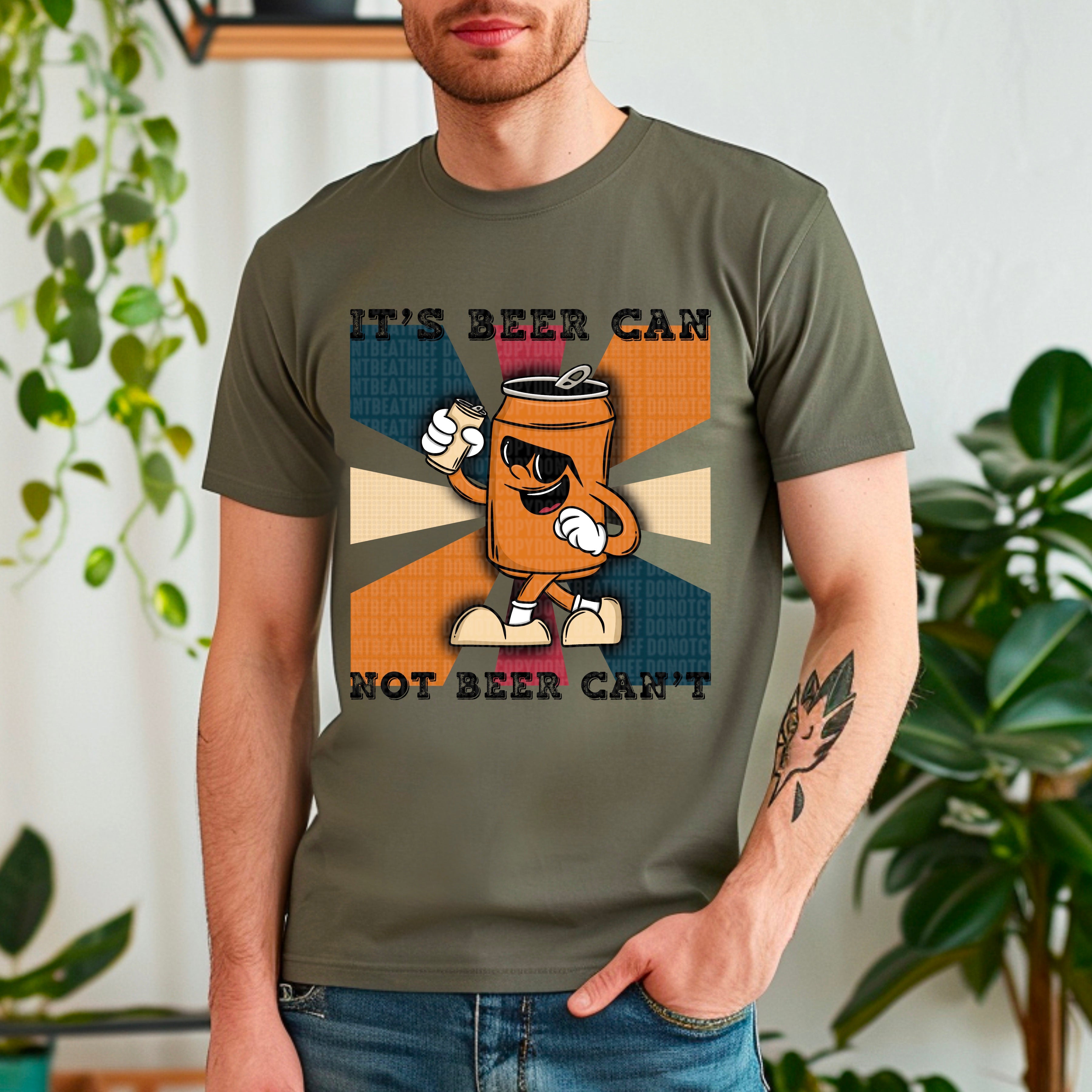 It's Beer Can Not Beer Can't Black Font 104295 DTF transfer – Mud ...