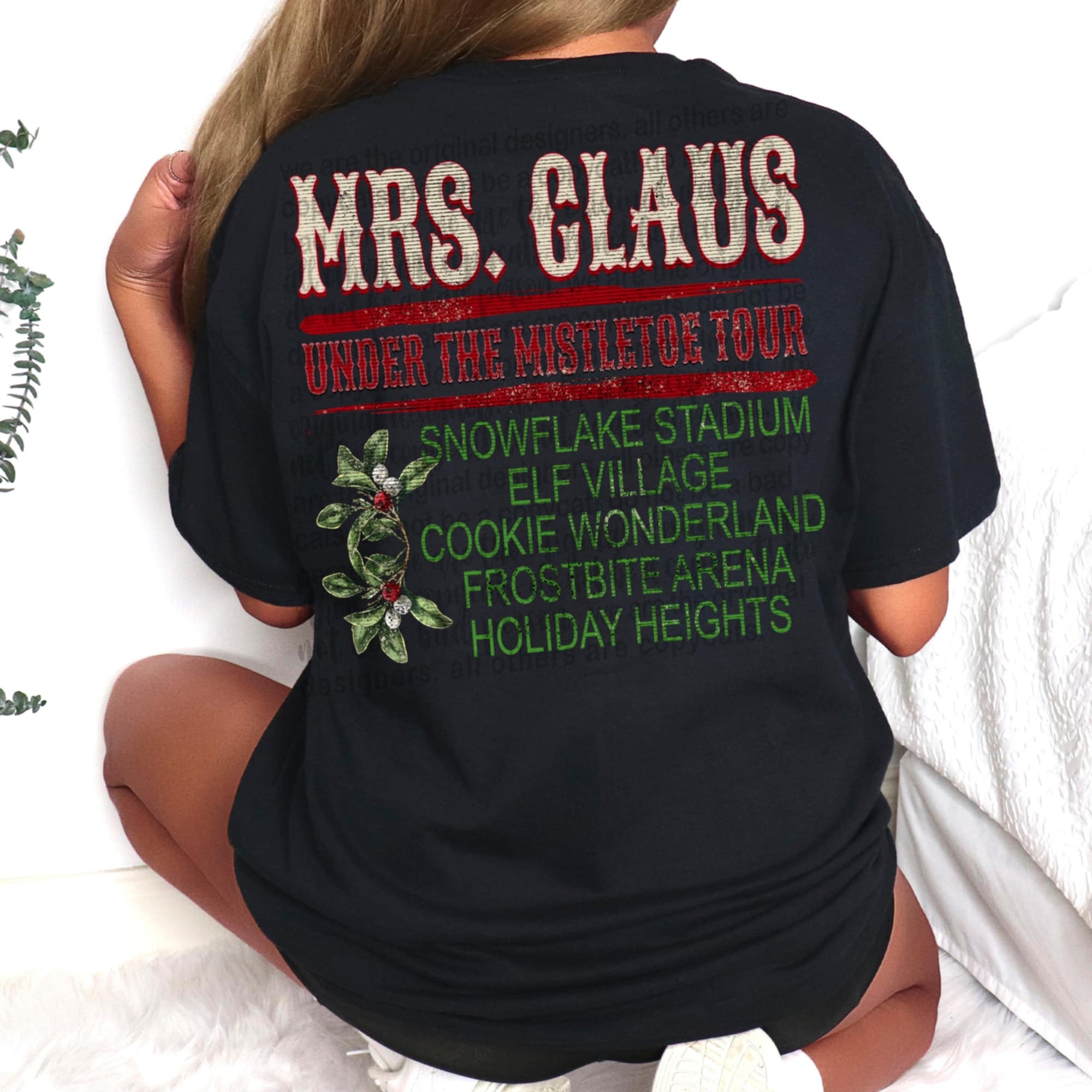 Mrs Claus Live tour back (TTD) DTF Transfer – Mud & Grace Transfers