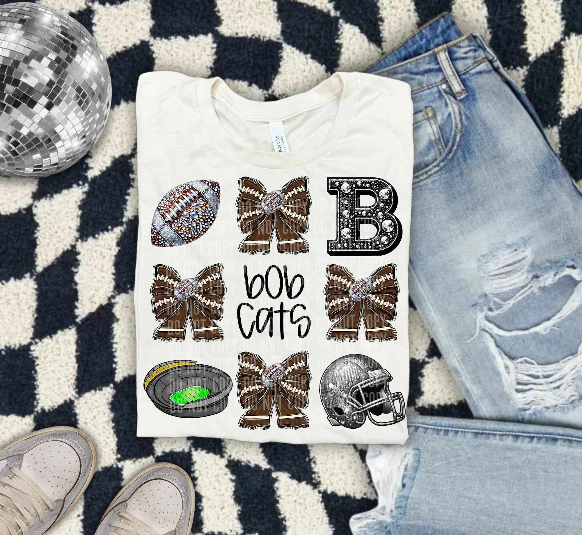 Bobcats football collage (Caplinger) 55761 DTF transfer – Mud & Grace ...