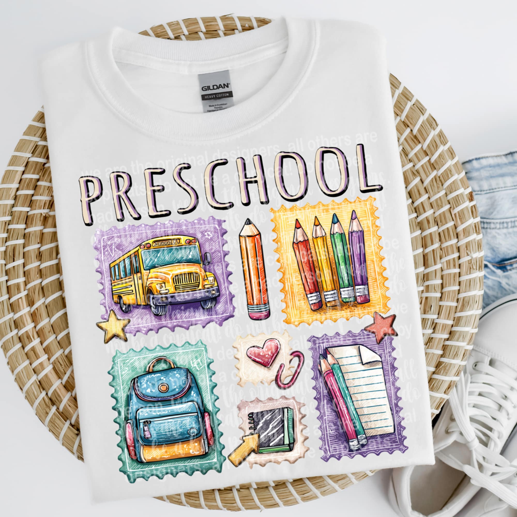 Preschool stamps (TTD) 109899 DTF transfer – Mud & Grace Transfers