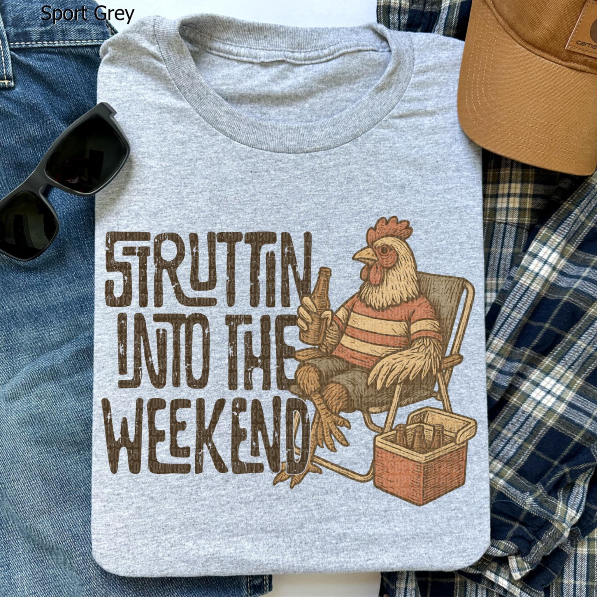 Struttin into the weekend chicken (SDD) 99291 DTF transfer – Mud ...