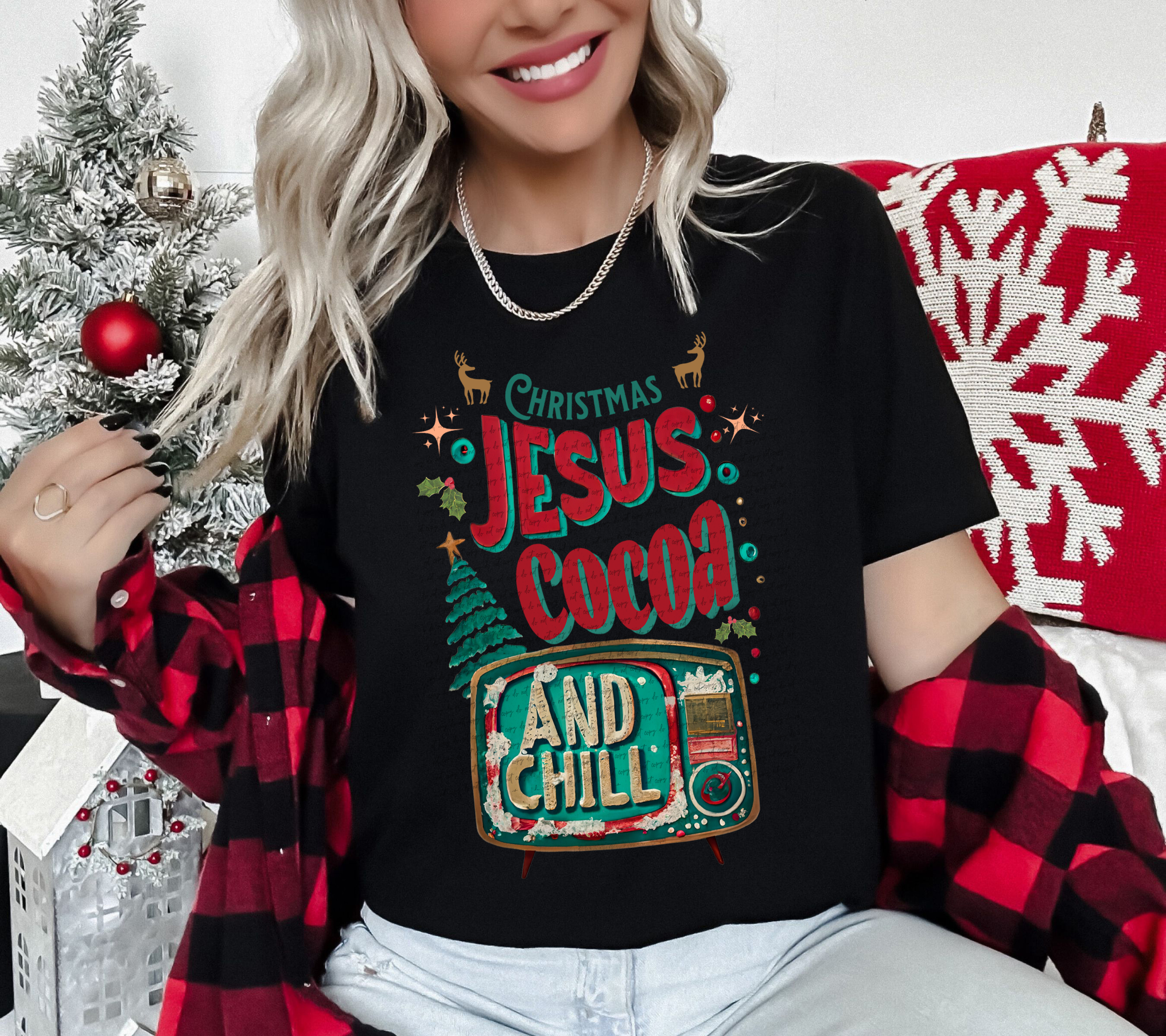 Christmas Jesus Cocoa And Chill 46432 DTF transfer – Mud & Grace Transfers