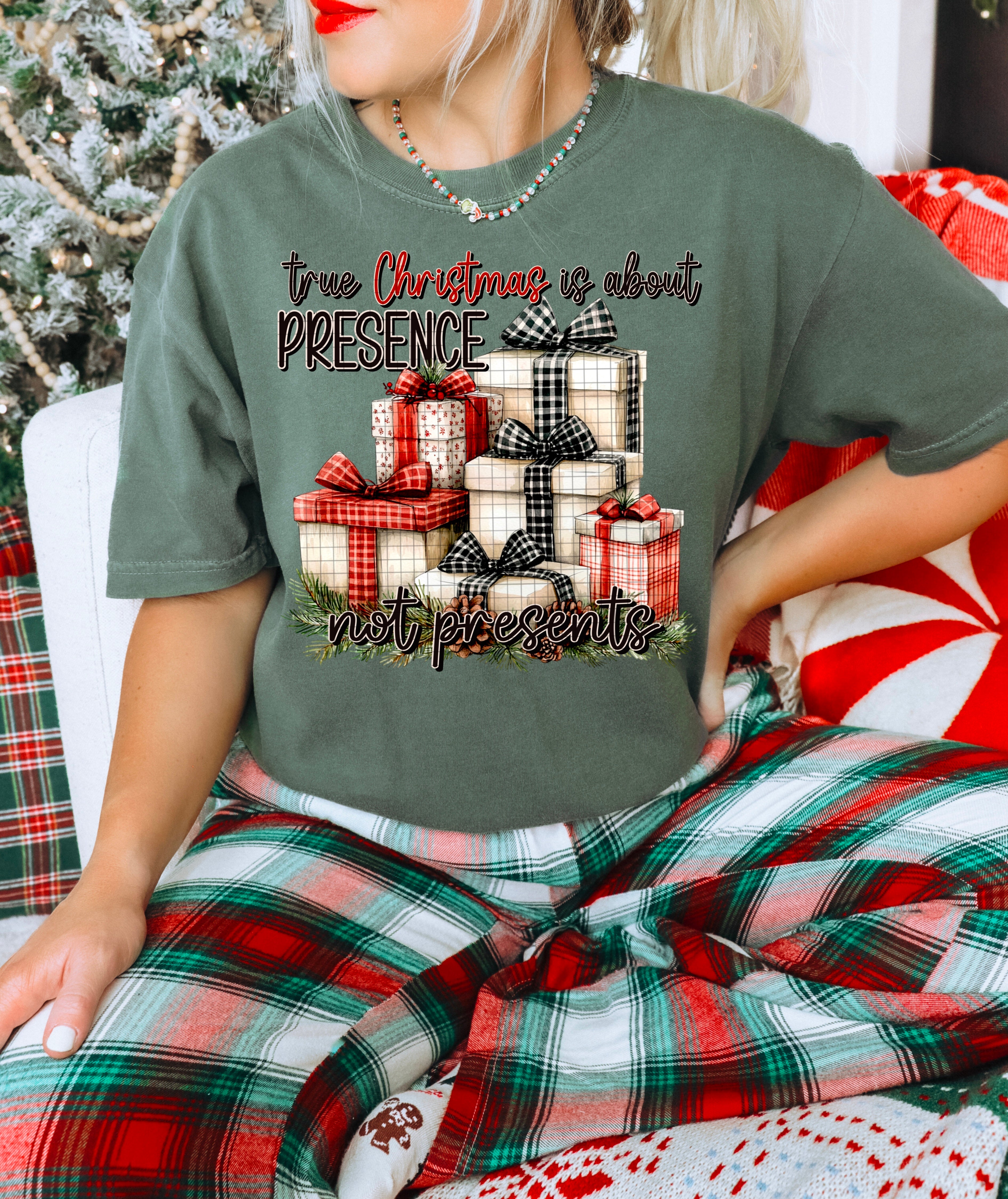 Christmas is about presence not presents (DDD) DTF transfer – Mud ...