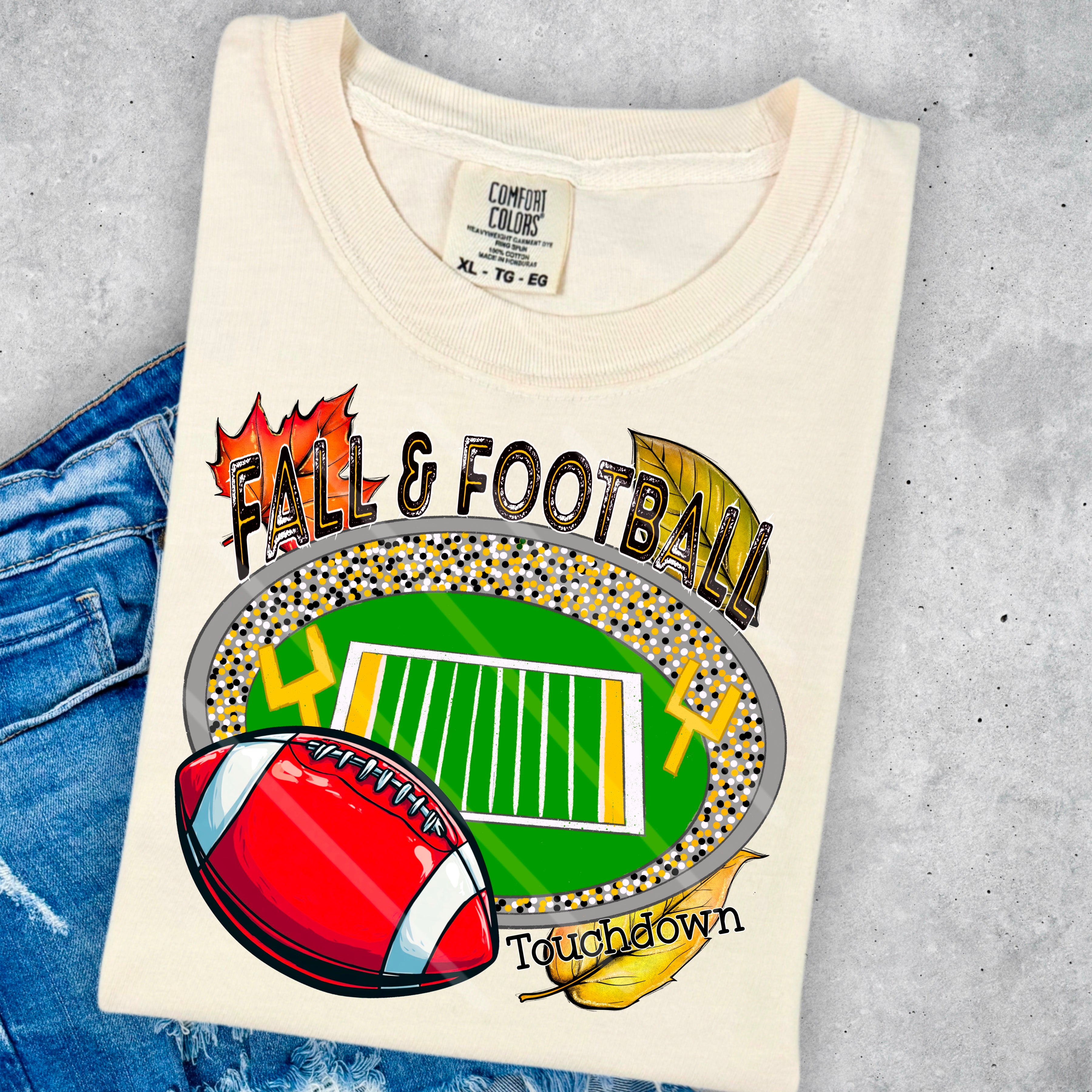 Fall and Football Stadium YELLOW (chaos) 110235 DTF transfer – Mud ...