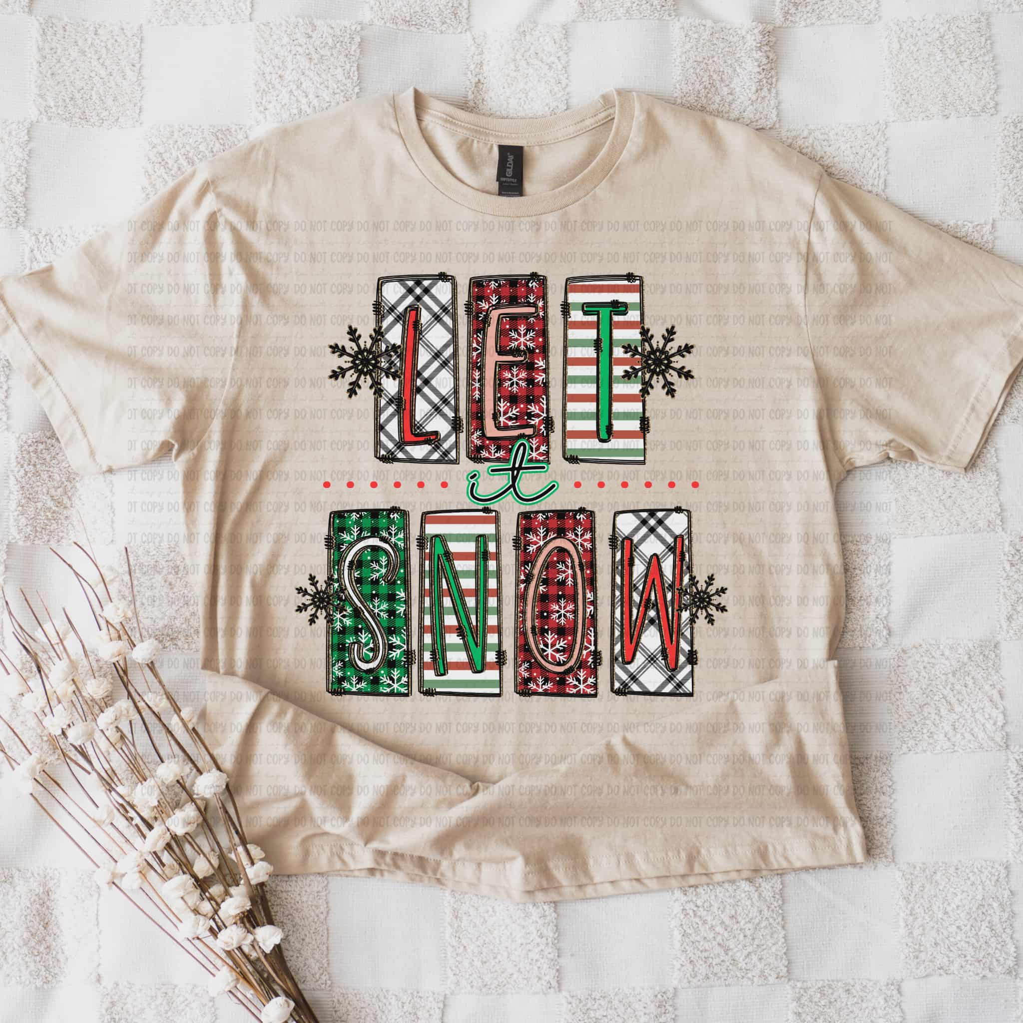 Let it Snow blocks (c’s) 114517 DTF Transfer – Mud & Grace Transfers