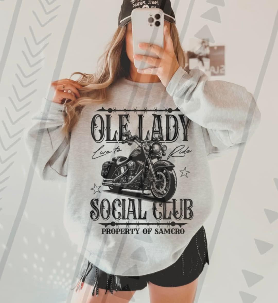 Ole lady social club (TGG) 92476 DTF transfer – Mud & Grace Transfers