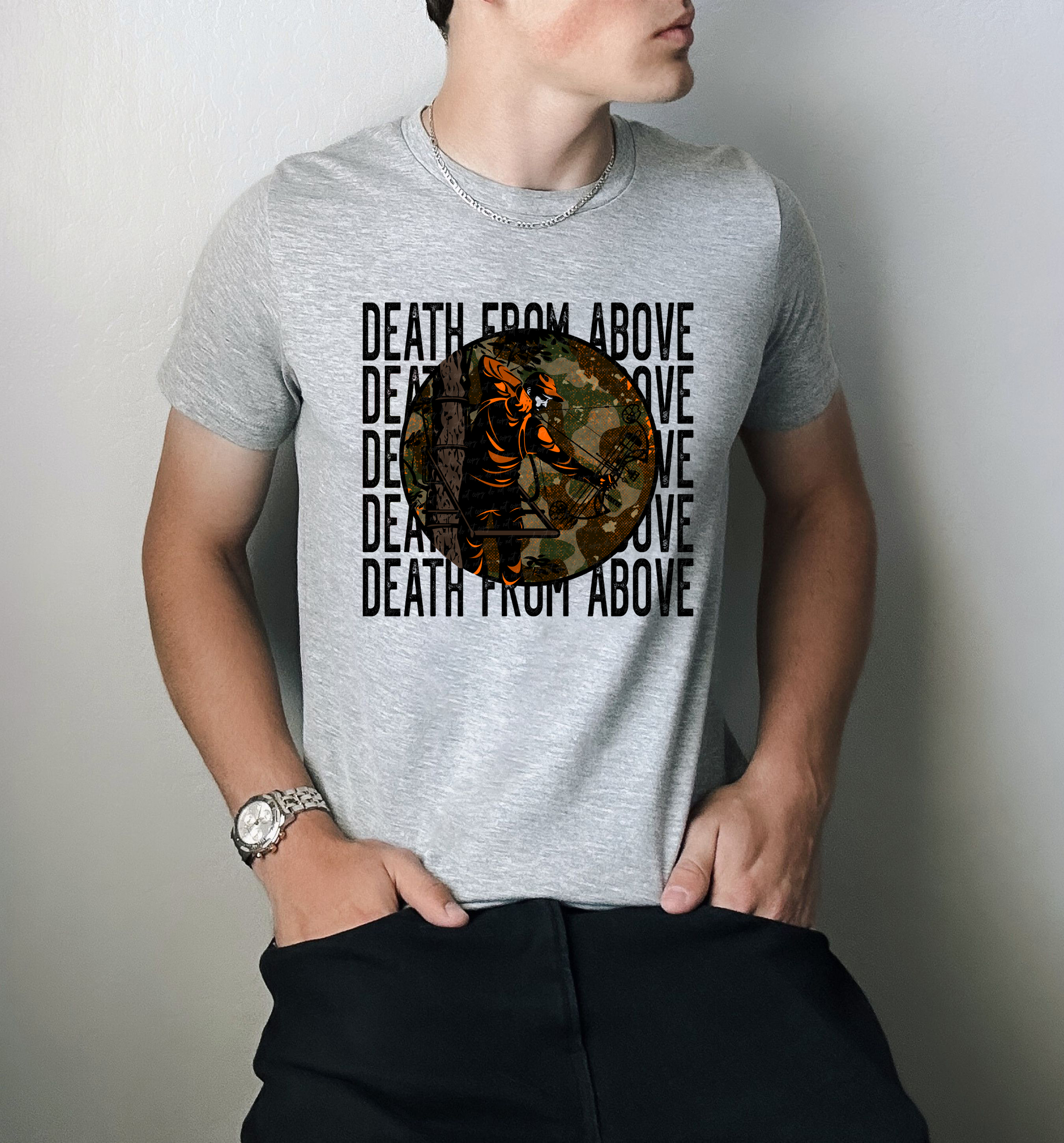 Death From Above Stacked Circle Archer Man Full Color 115755 DTF Trans ...
