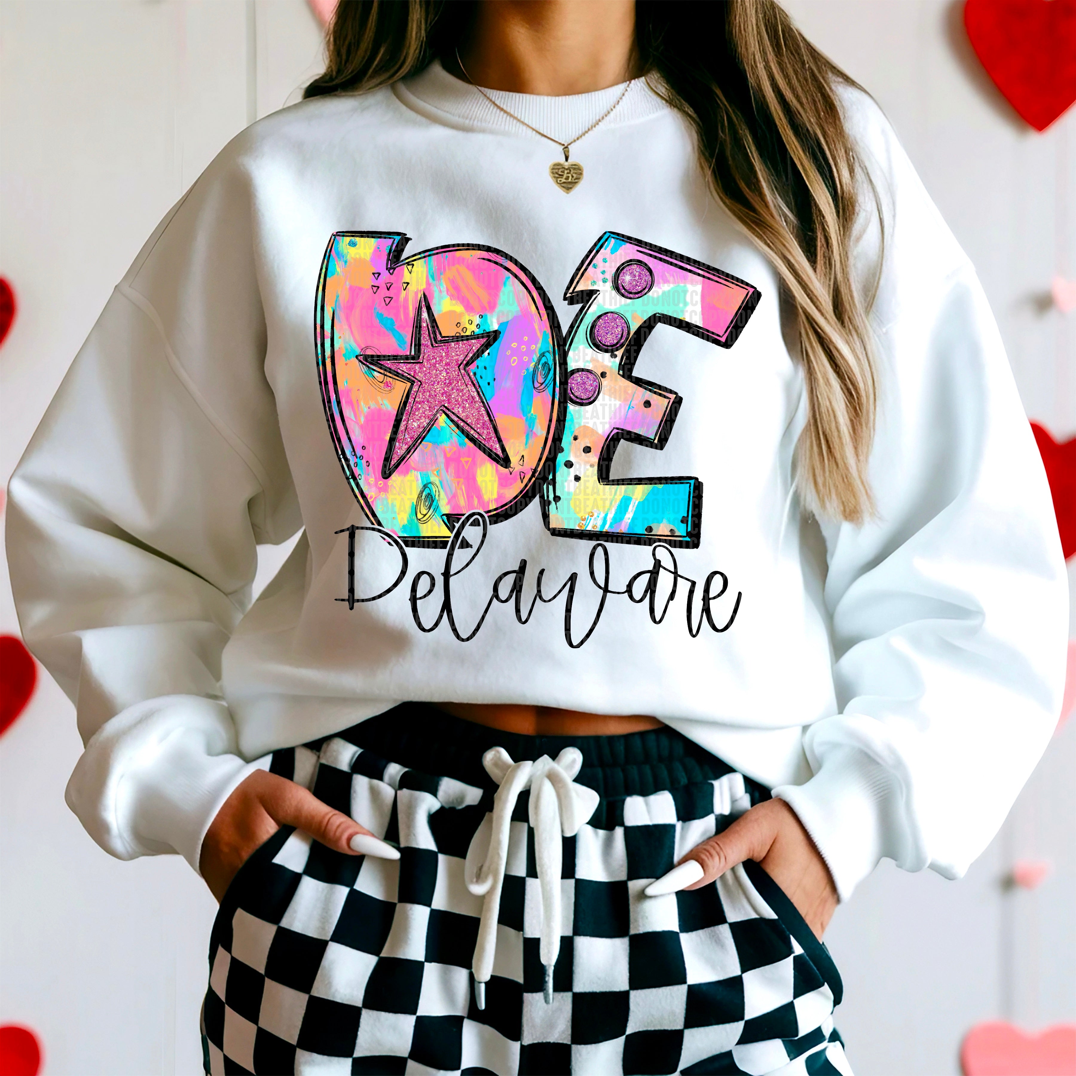 DE Delaware Neon Splash (SDD) DTF transfer – Mud & Grace Transfers