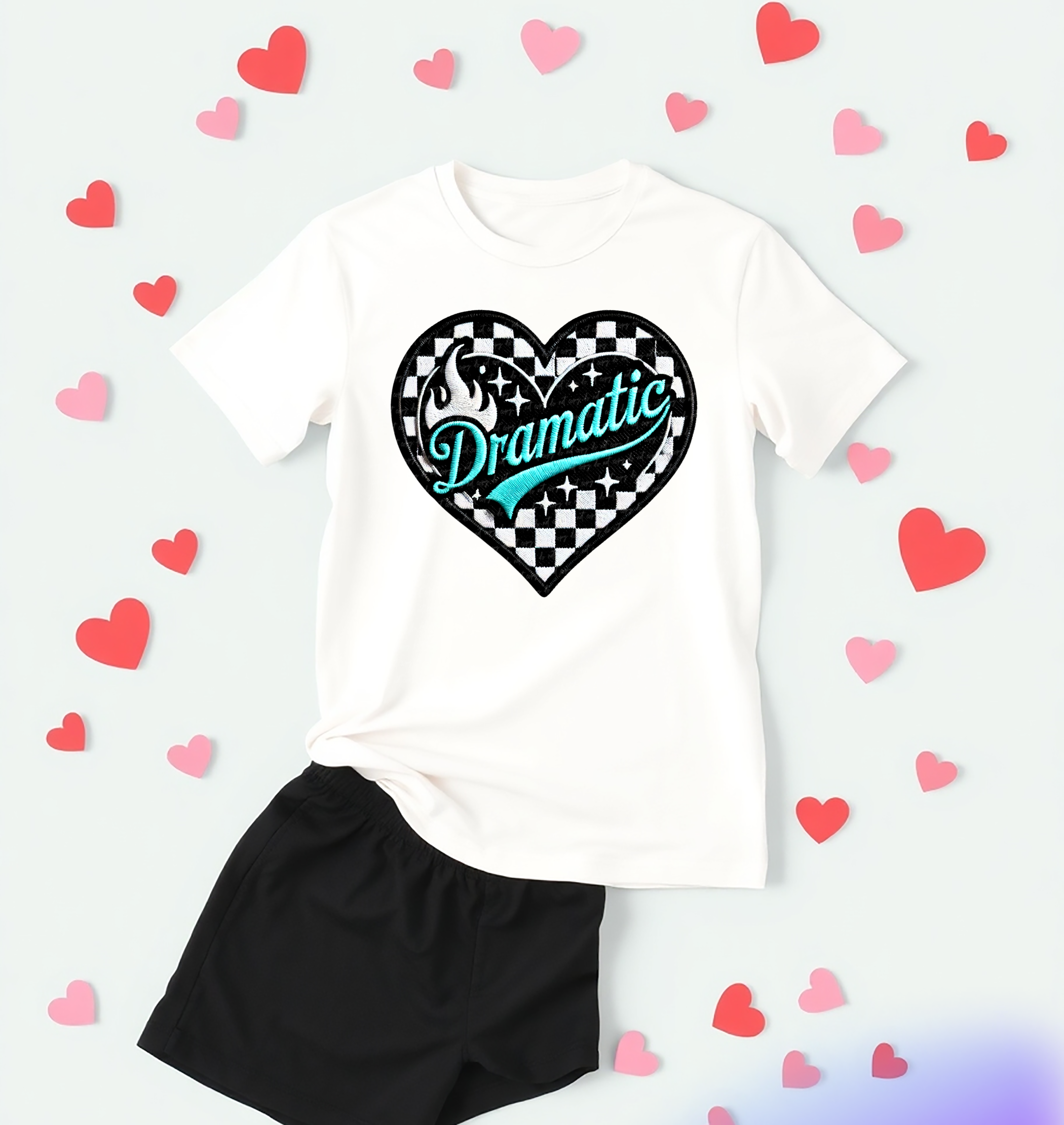 Dramatic Checkered Heart 81814 DTF Transfer – Mud & Grace Transfers