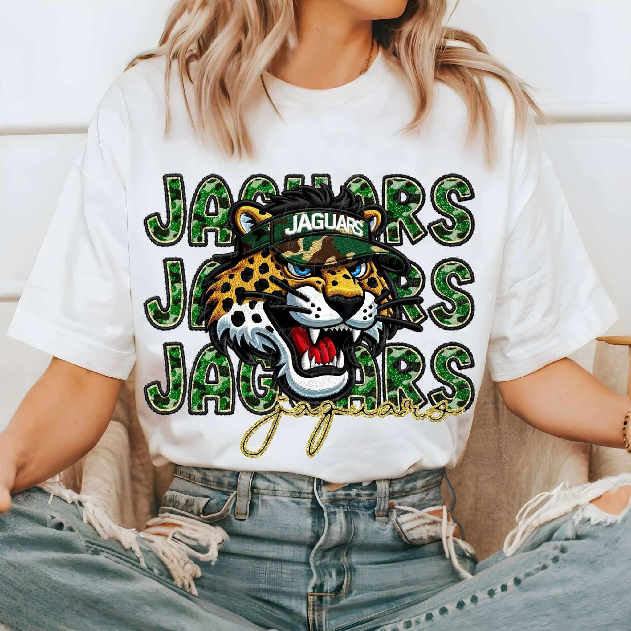 Jaguars camo stacked (VIRGO) 70569 DTF transfer – Mud & Grace Transfers