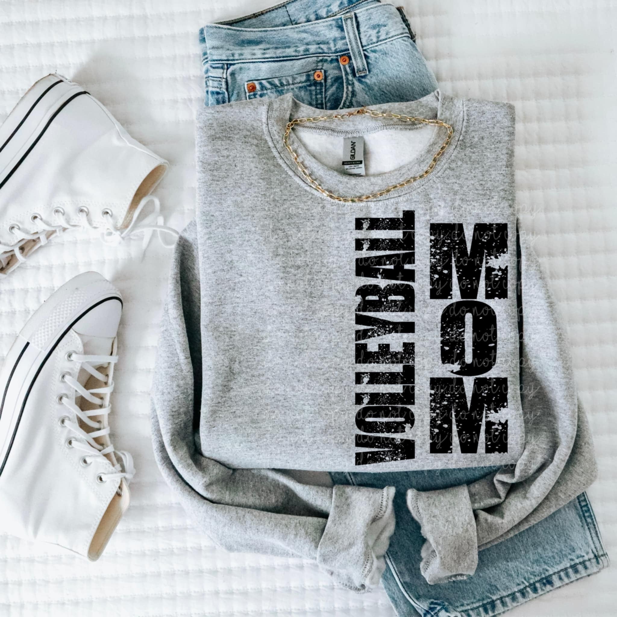 Volleyball mom vertical NO bow 90515 DTF transfer – Mud & Grace Transfers