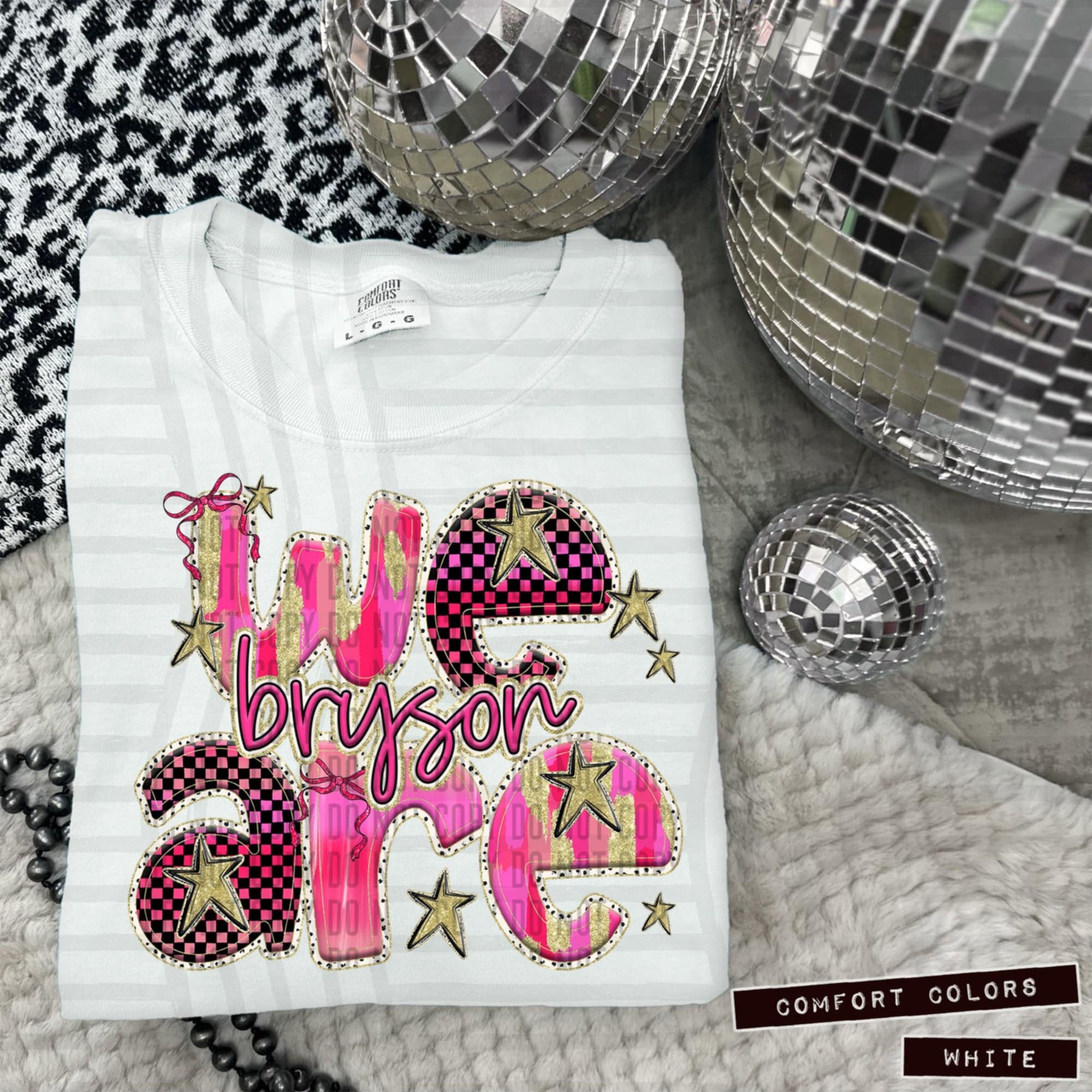 We are Bryson pink (Caplinger) 100953 DTF transfer – Mud & Grace Transfers