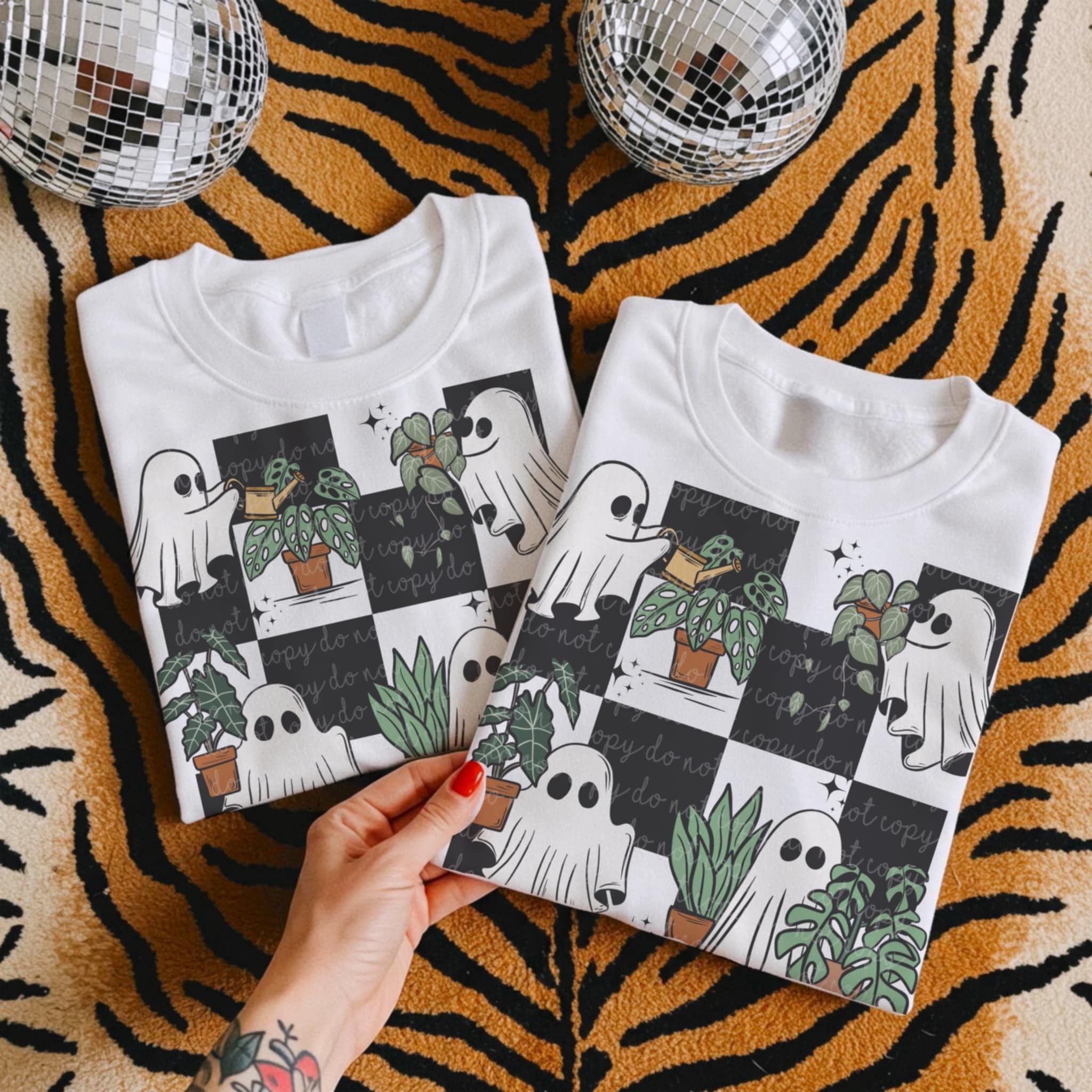 Ghost with plants (MMD) 85232 DTF transfer – Mud & Grace Transfers