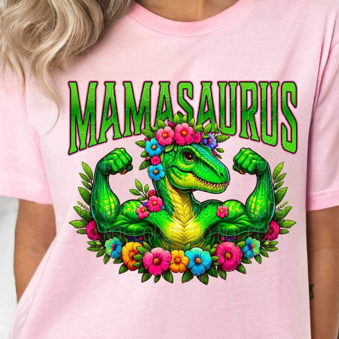 Mamasaurus muscle Dino 34420 DTF Transfer – Mud & Grace Transfers