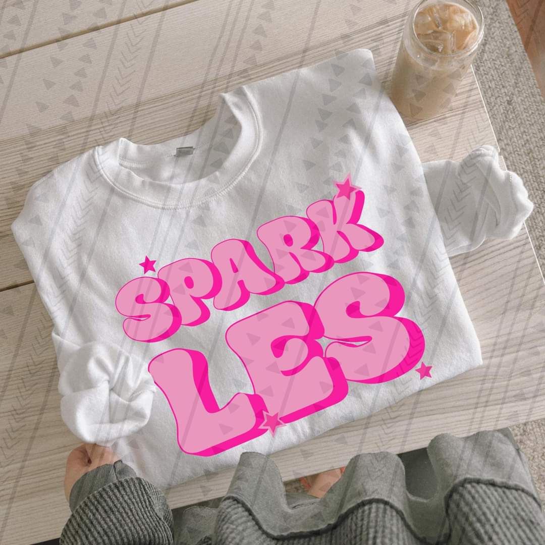 Preppy pink sparkles DTF TRANSFER – Mud & Grace Transfers