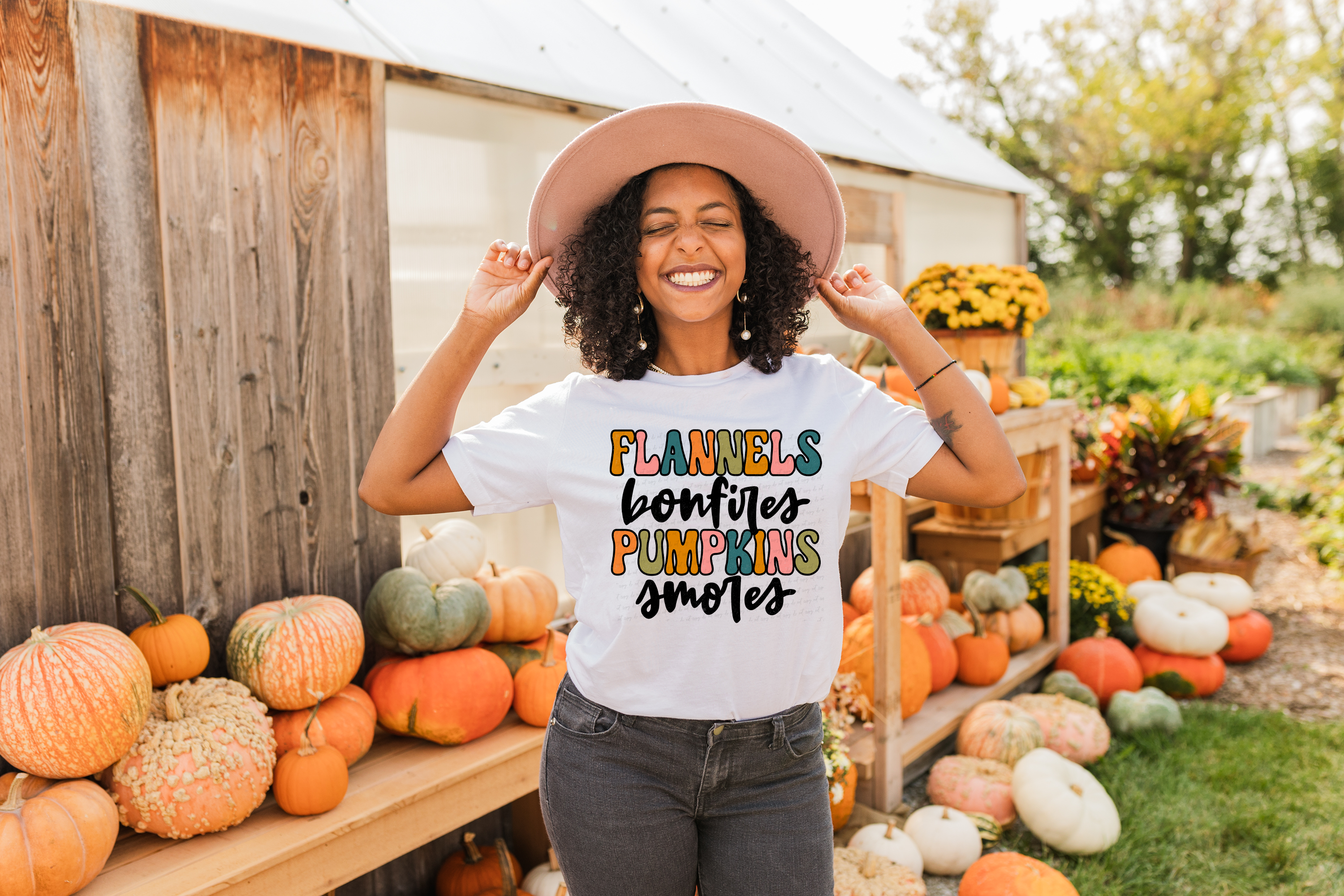 Flannels Bonfires Pumpkins Smores 114774 DTF transfer – Mud & Grace ...