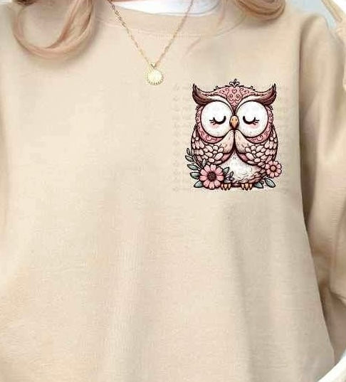 Praying owl 23468 DTF transfer – Mud & Grace Transfers