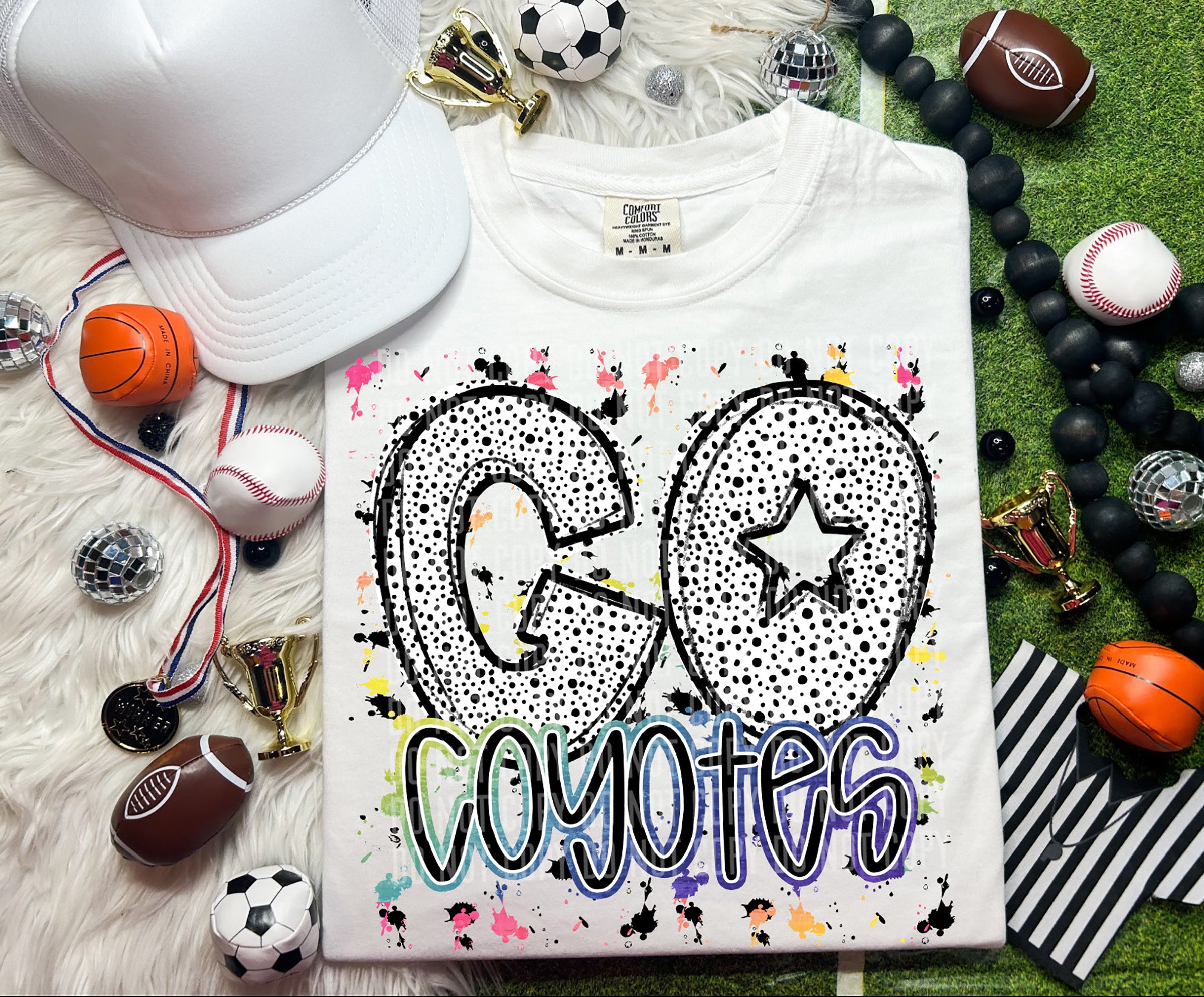 Go Coyotes Dalmatian Font 57278 DTF transfer – Mud & Grace Transfers
