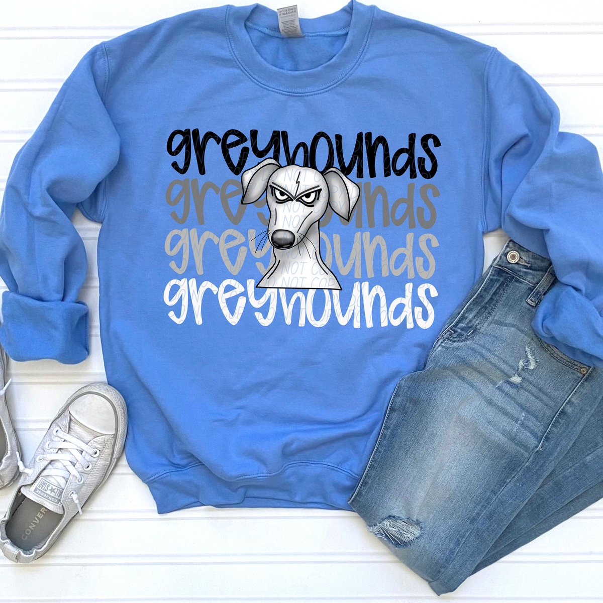 Greyhounds Word Stacked (CITY) 57444 DTF transfer – Mud & Grace Transfers