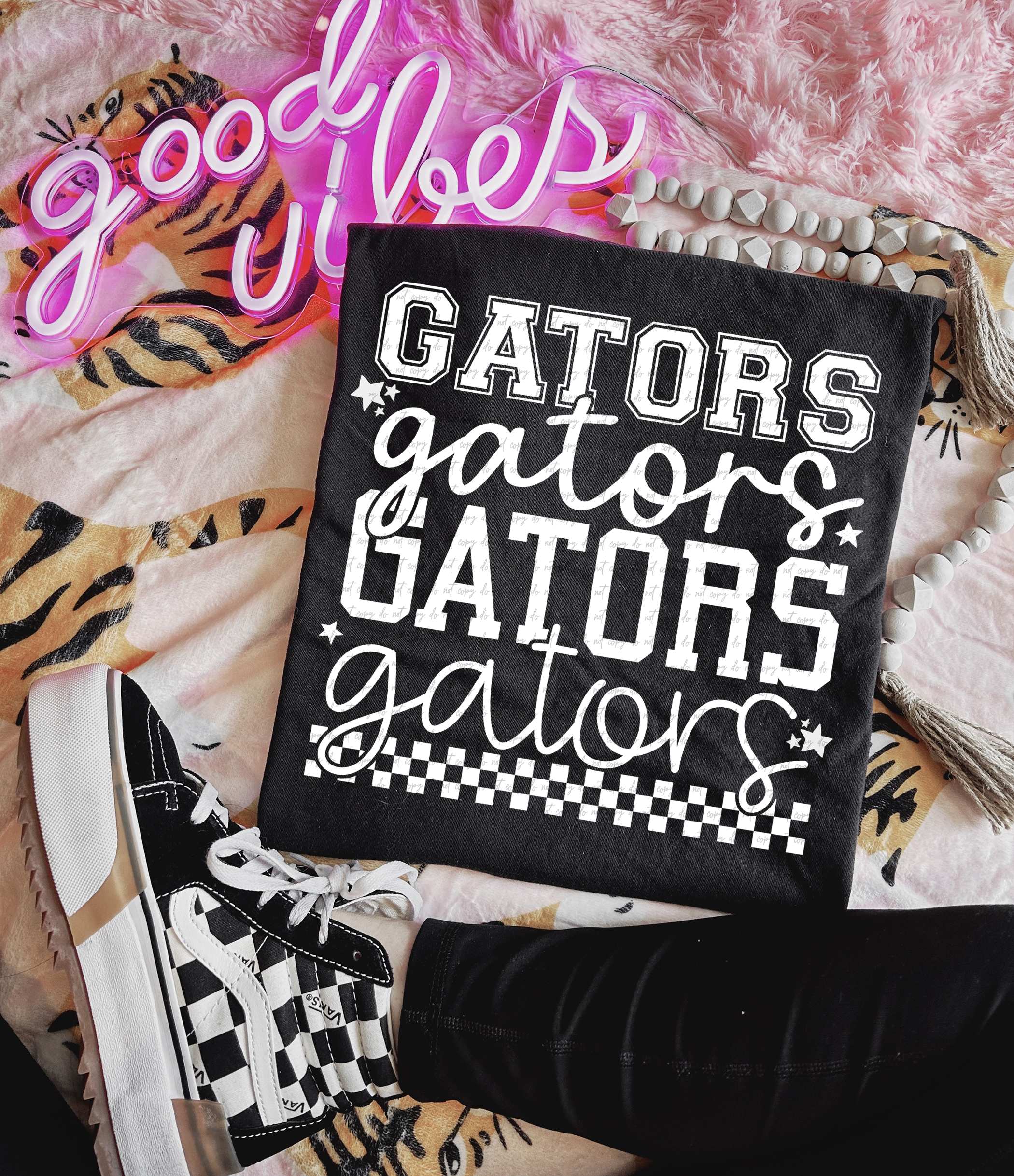 Gators Varsity And Cursive Font White 86773 DTF Transfer – Mud & Grace ...