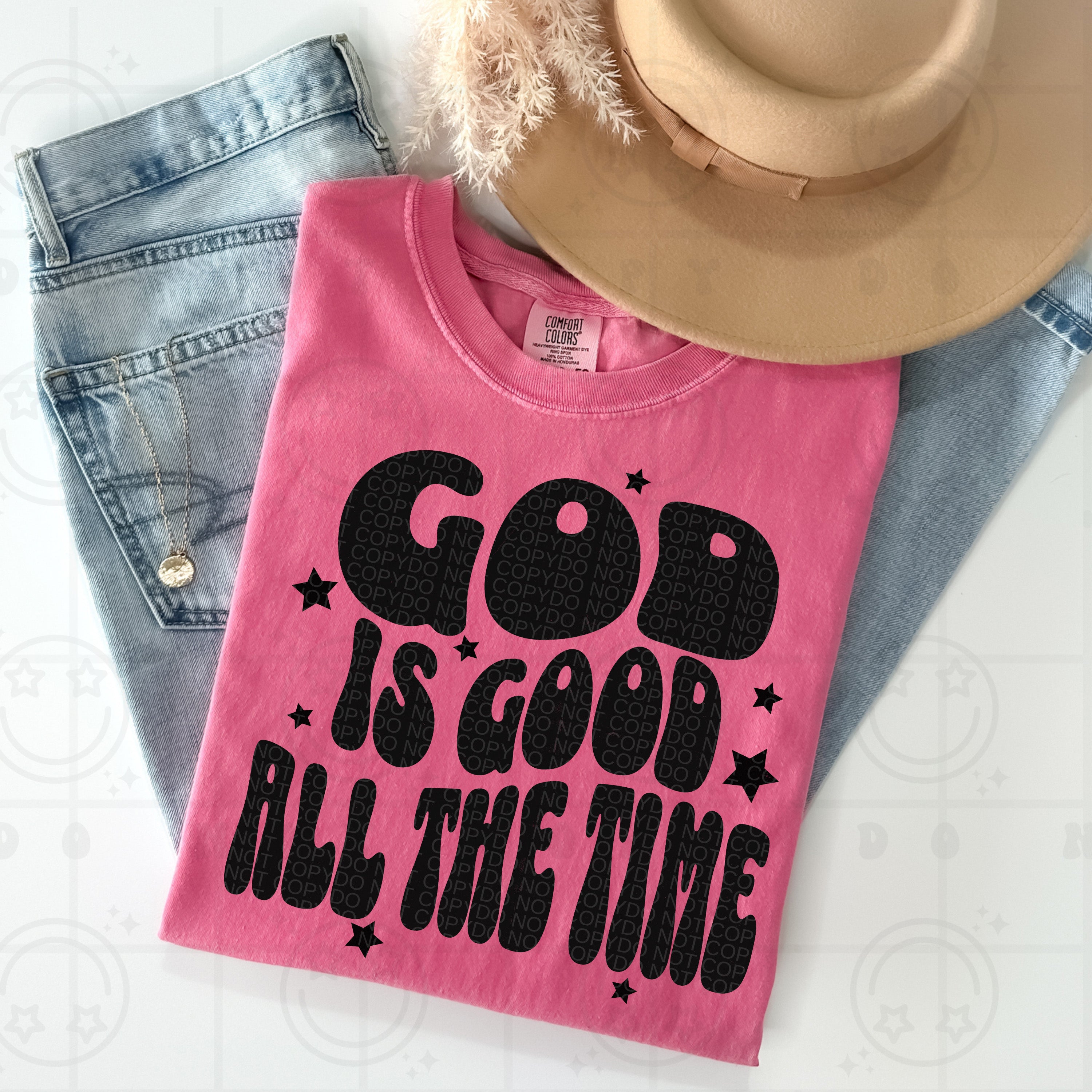 God is good all the time BLACK (HW) 107054 DTF transfer – Mud & Grace ...