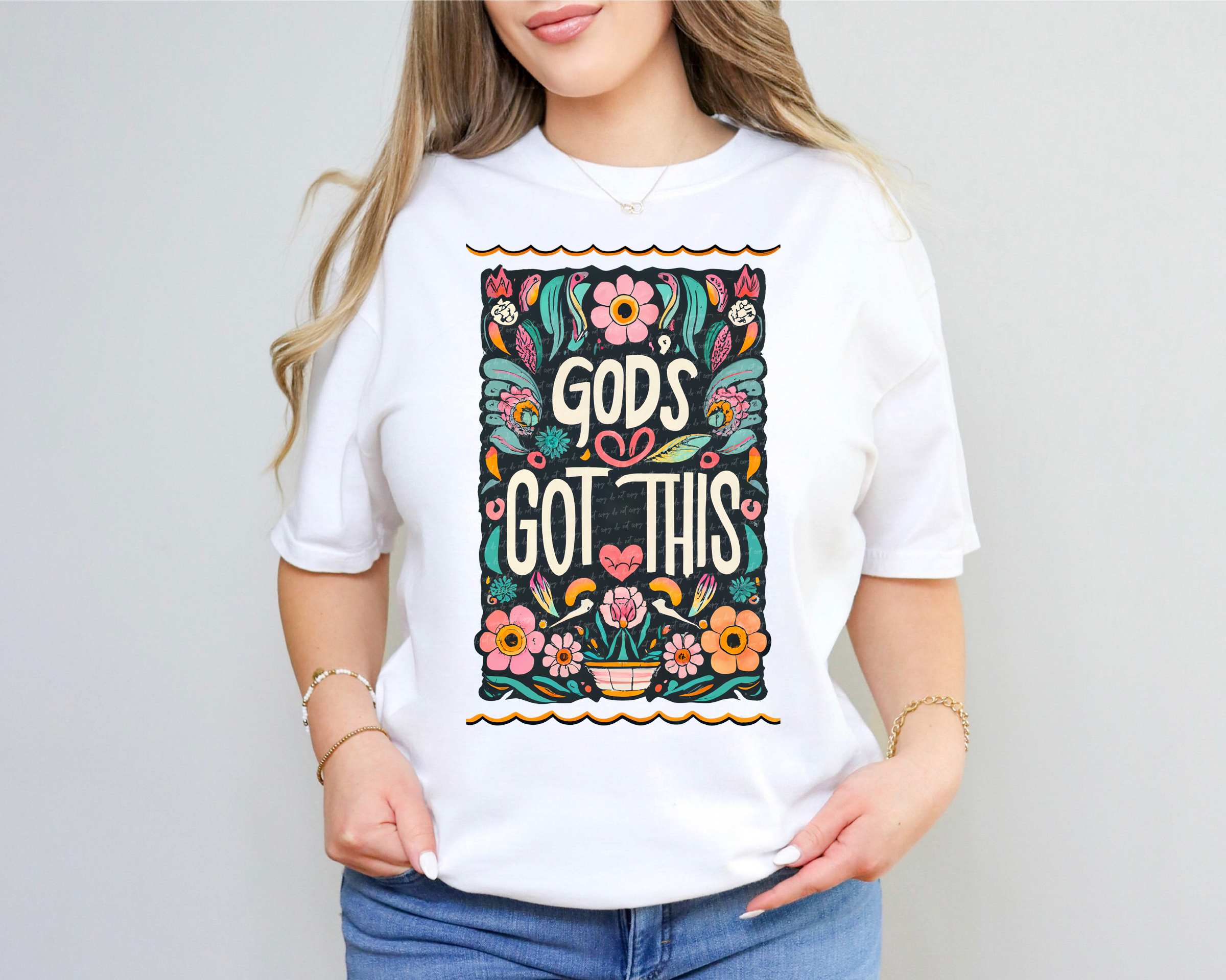 God's Got This Floral Grey Background 81180 DTF Transfer – Mud & Grace ...
