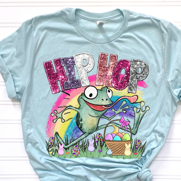 Hip hop frog with rainbow (CITY) 24352 DTF transfer – Mud & Grace Transfers